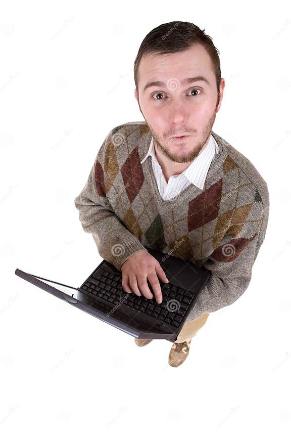 Silly nerd stock photo. Image of face, comic, friendly - 14558400