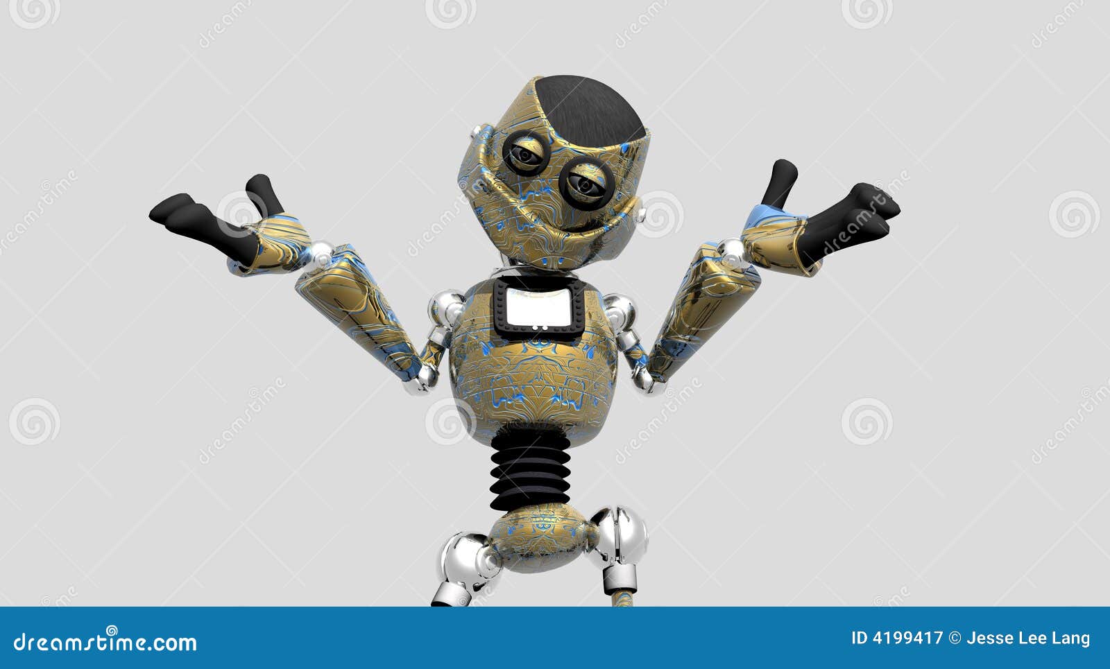 Silly robot stock illustration. Illustration of technology - 4199417