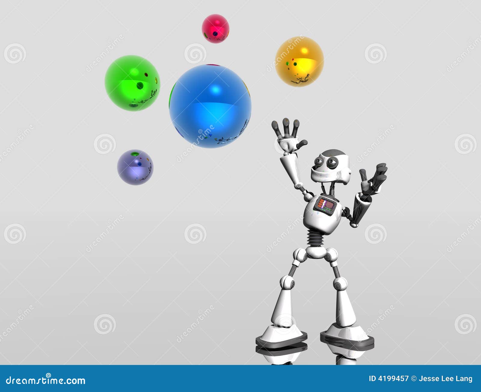 Silly Robot Angry Stock Image | CartoonDealer.com #4263169