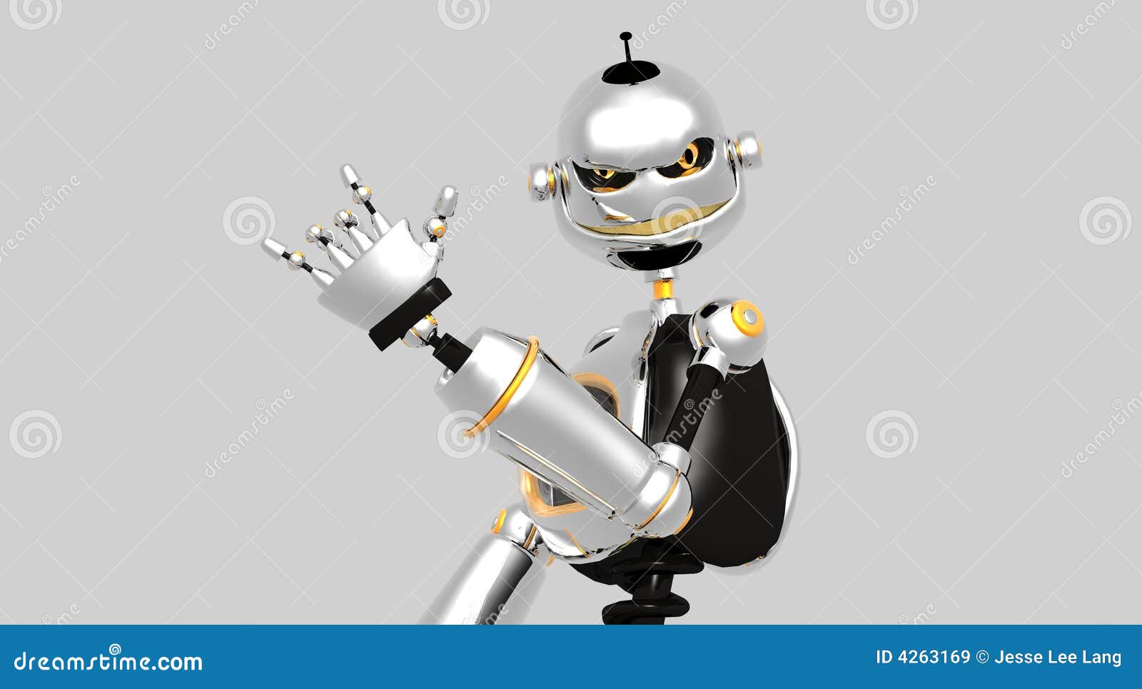 Silly Robot Angry Stock Image | CartoonDealer.com #4263169