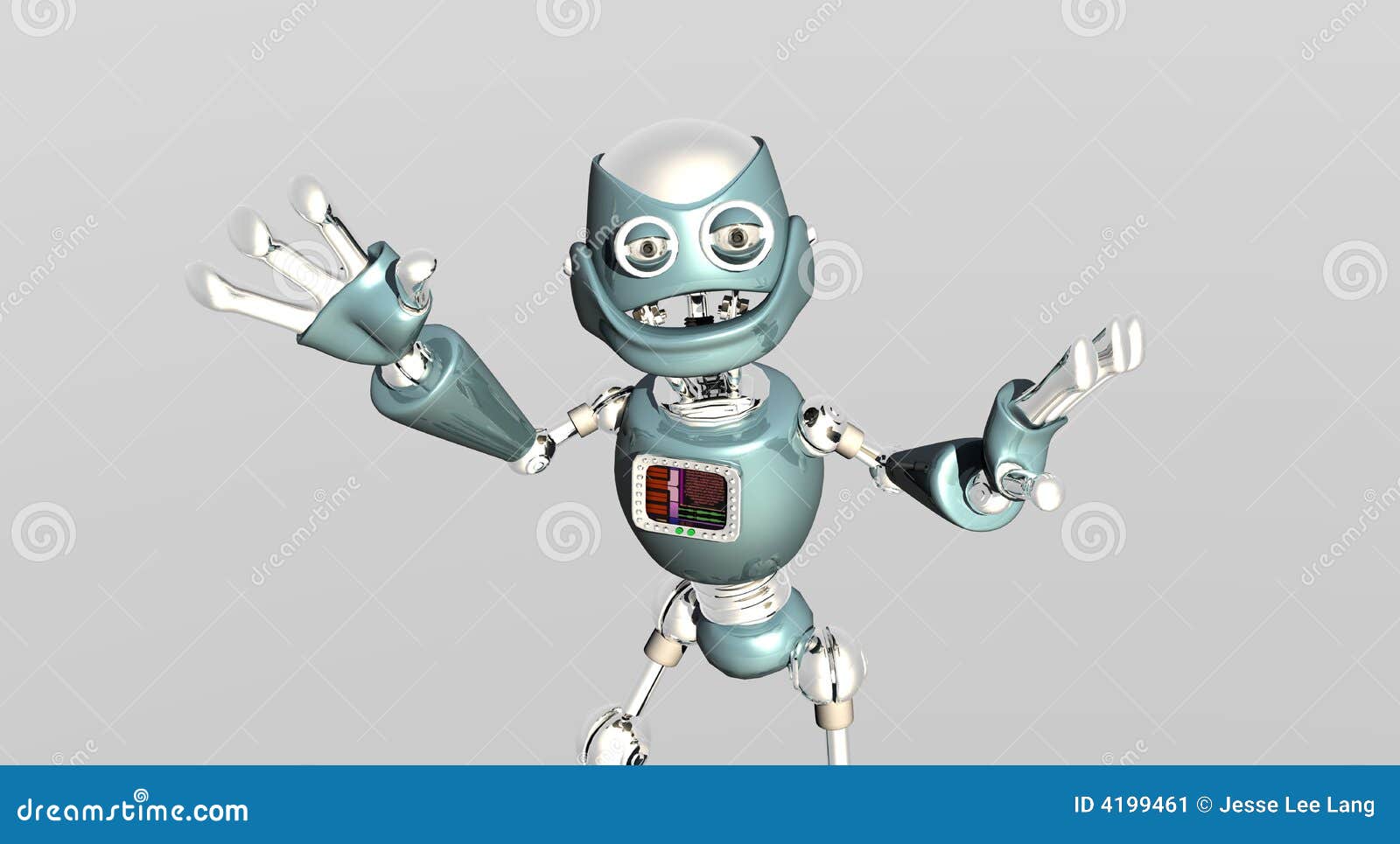 Silly Robot Surprise Picture. Image: 4199461