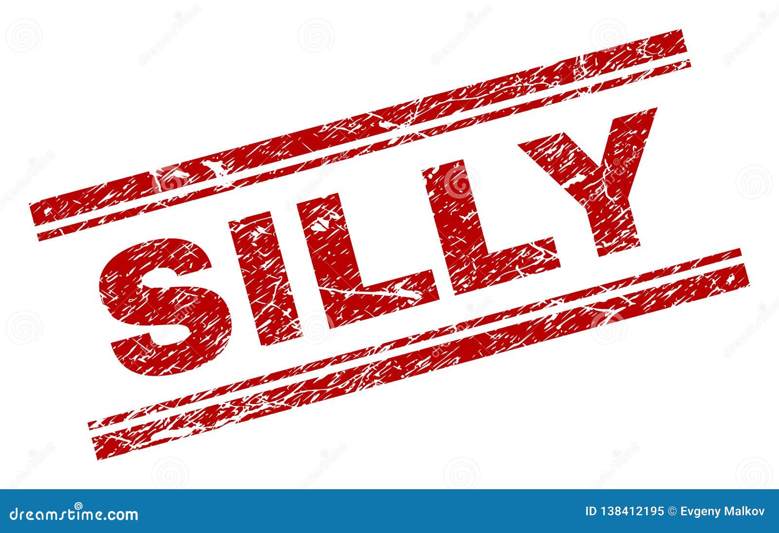 Scratched Textured SILLY Stamp Seal Stock Vector - Illustration of ...