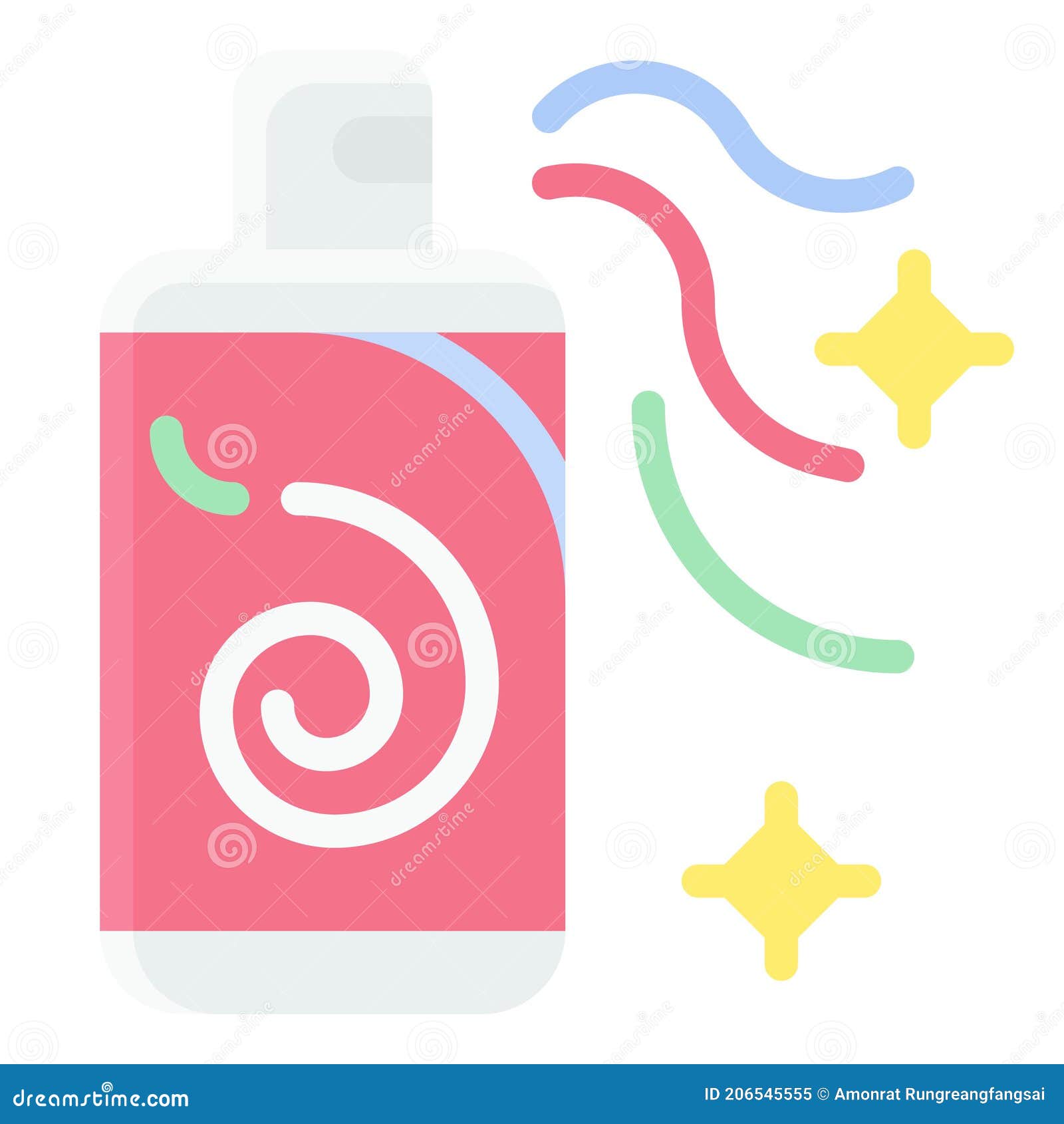 Silly String Icon, Birthday Party Related Vector Illustration Stock ...