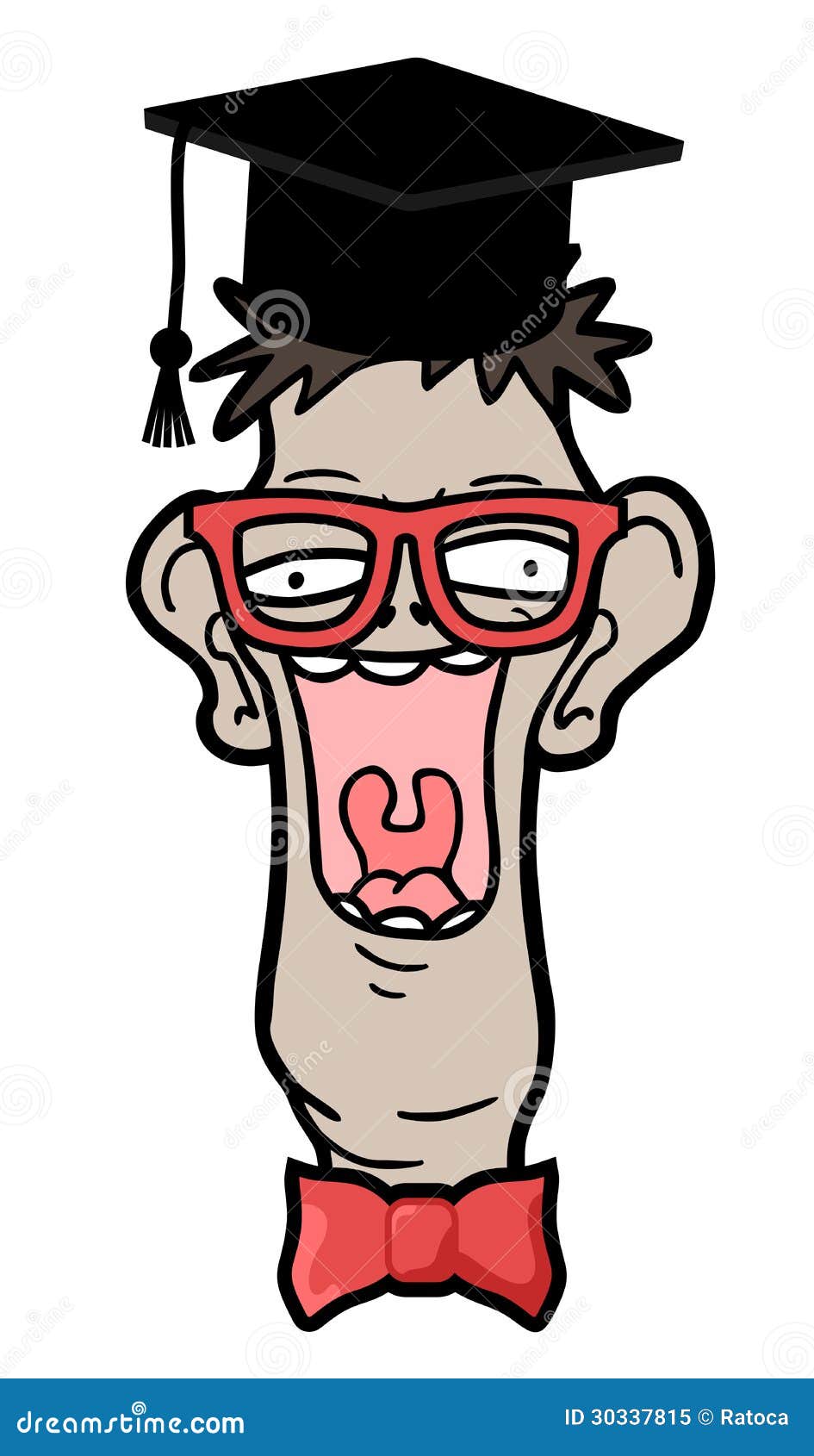 Silly student stock vector. Illustration of degree, student - 30337815