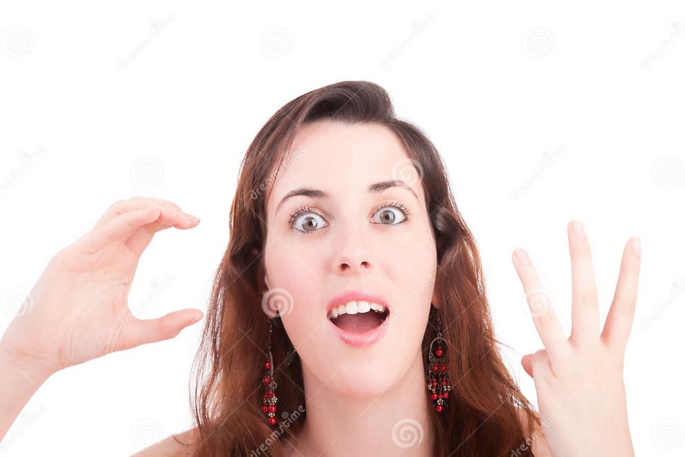 Silly woman stock image. Image of jubilant, mouth, excite - 15771475