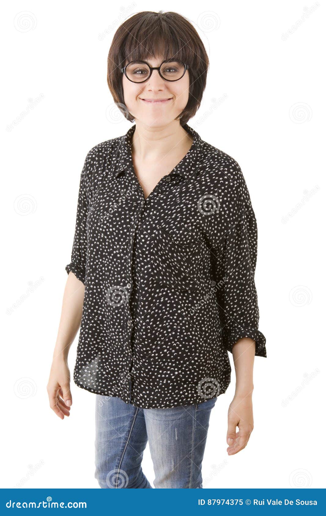 Silly woman stock image. Image of happy, beautiful, isolated - 87974375