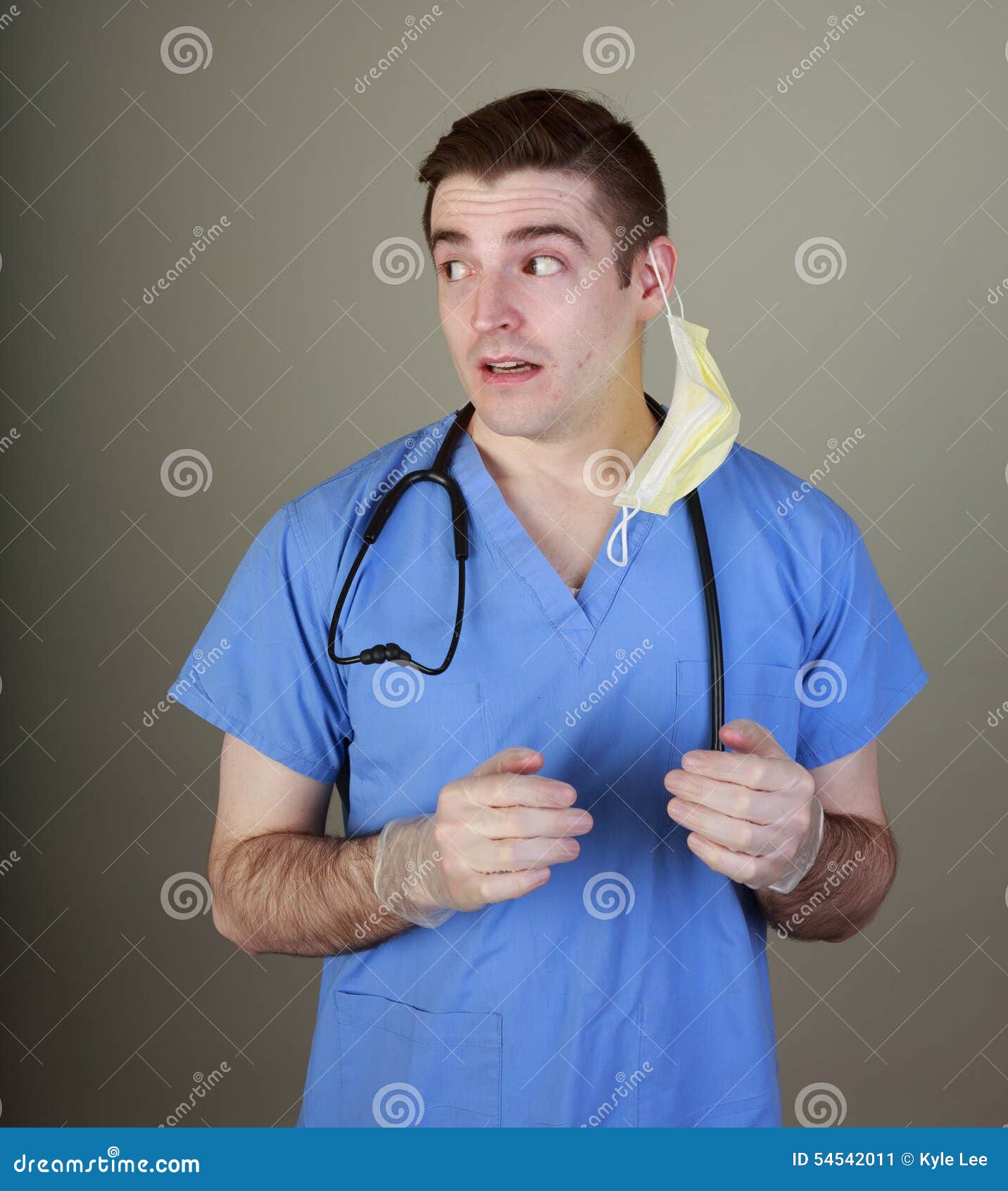 Silly Young Doctor stock image. Image of concern, nervous - 54542011