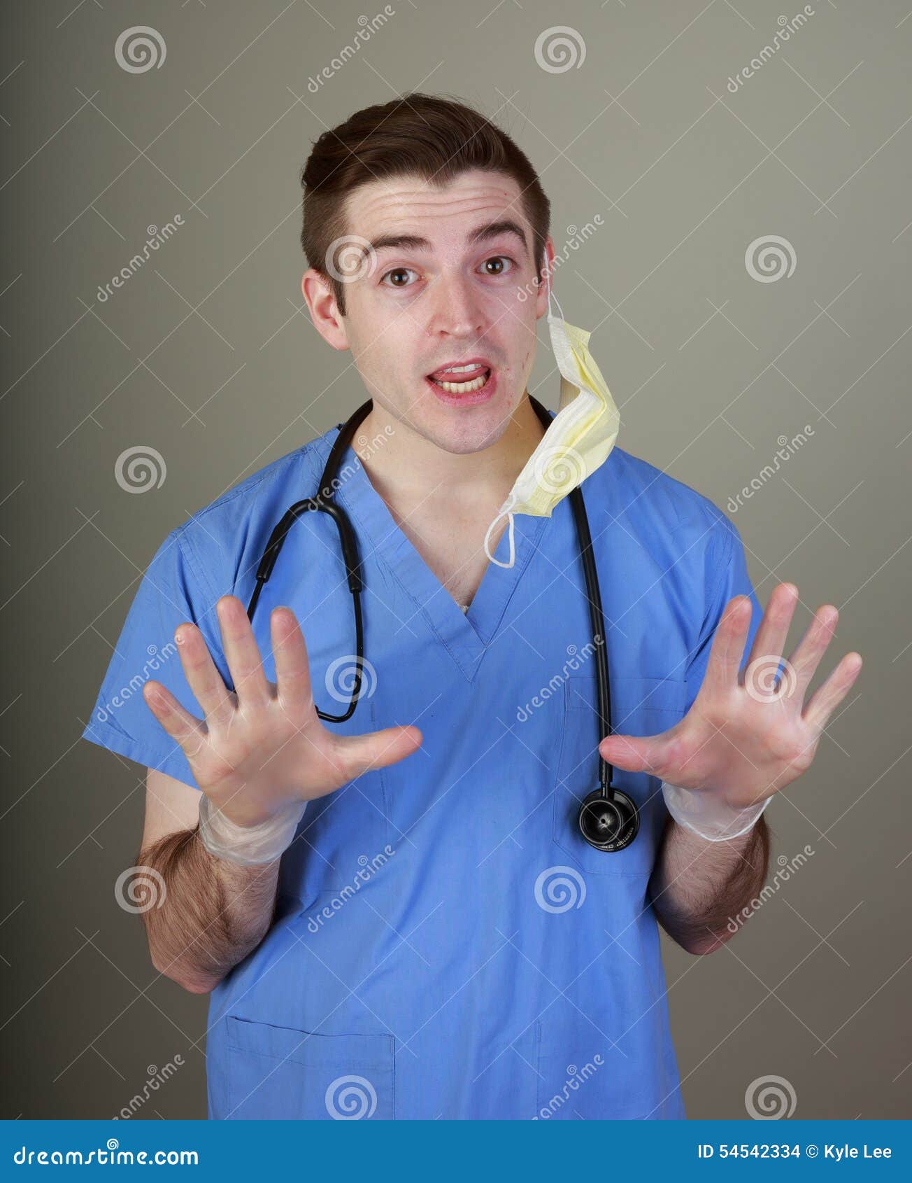 Silly Young Doctor stock photo. Image of doctor, inexperienced - 54542334