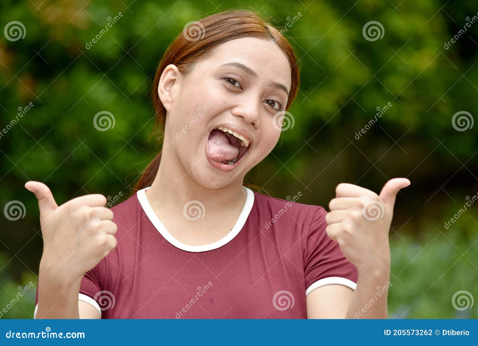 A Silly Young Filipina Female Stock Photo - Image of minority, funny ...
