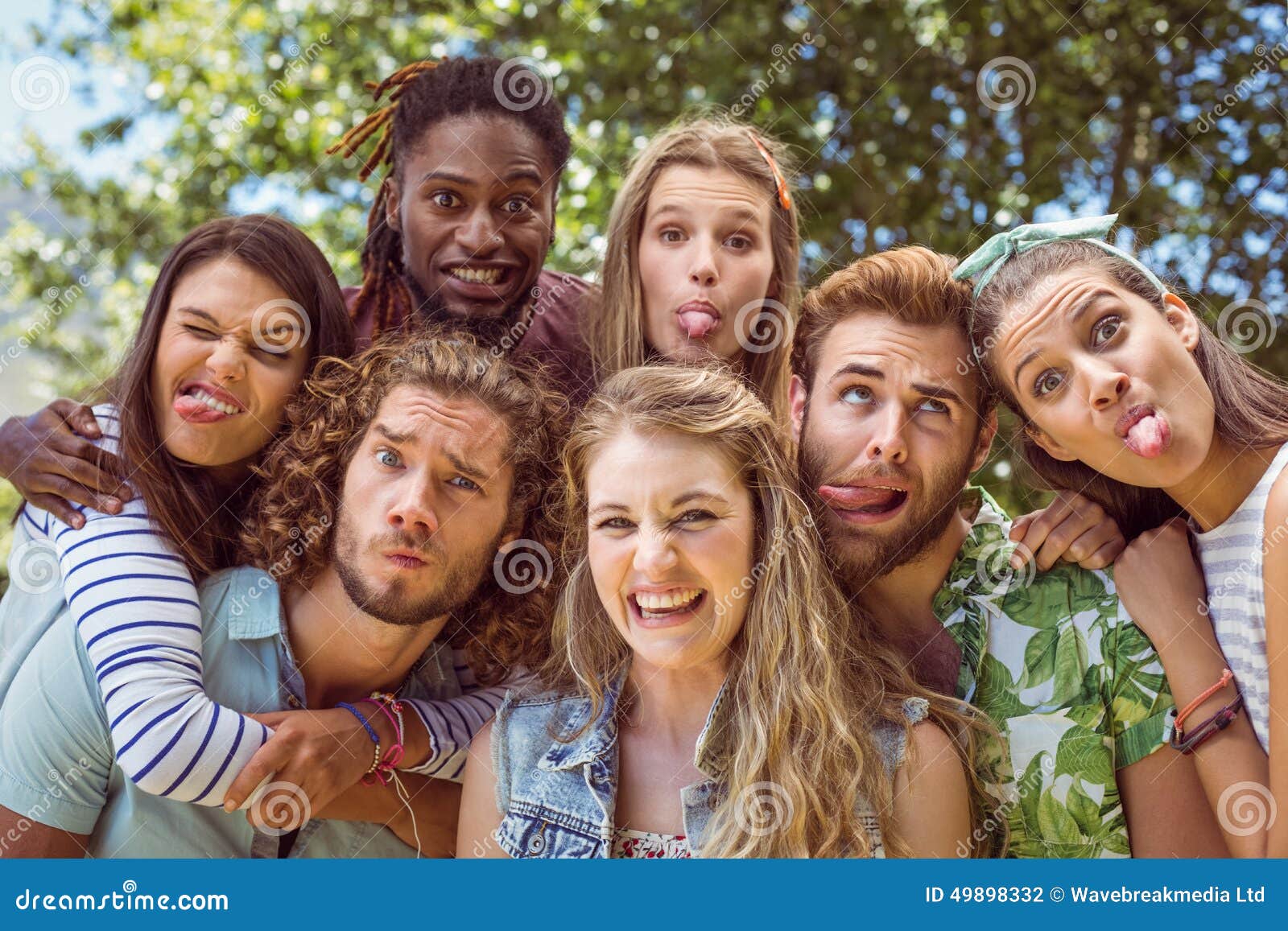 Silly Young Asian Woman Poking And Sqeezing Her Face, Pucker Lips Cute ...