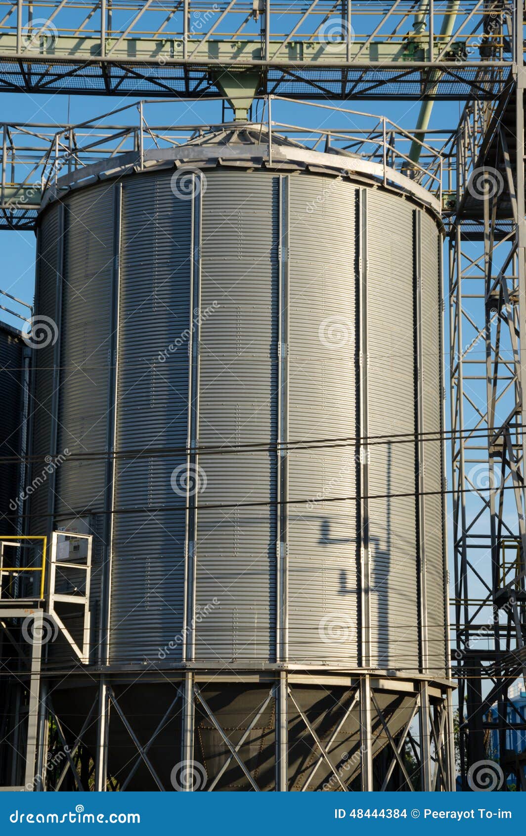 Silo in Agricultural Factory. Stock Photo - Image of barn, factory ...