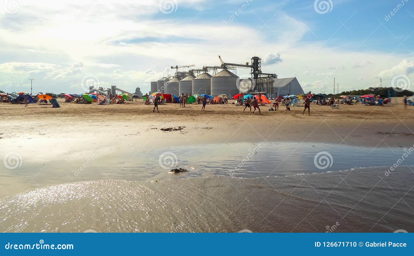 Silo and beach editorial image. Image of cloud, seaside - 126671710