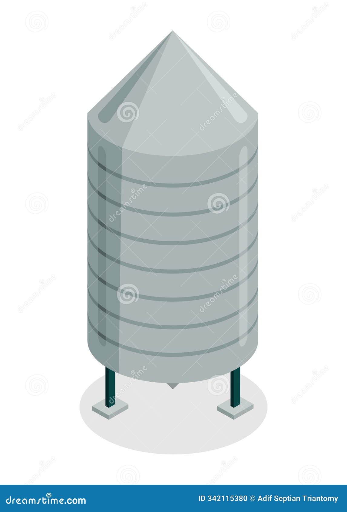 Silo Building. Simple Flat Illustration. Stock Illustration ...