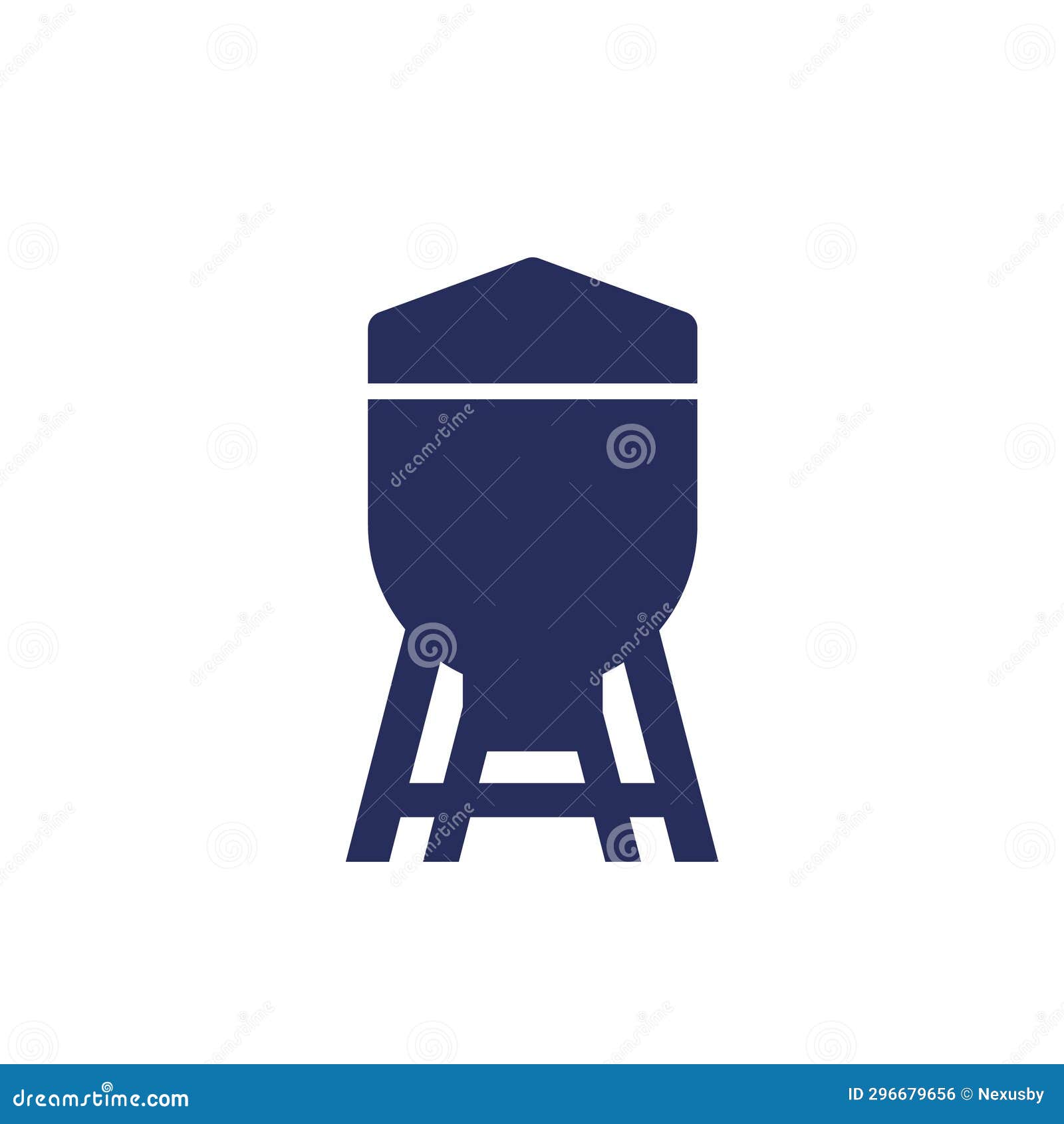 Silo, Grain Storage Icon on White Stock Illustration - Illustration of ...