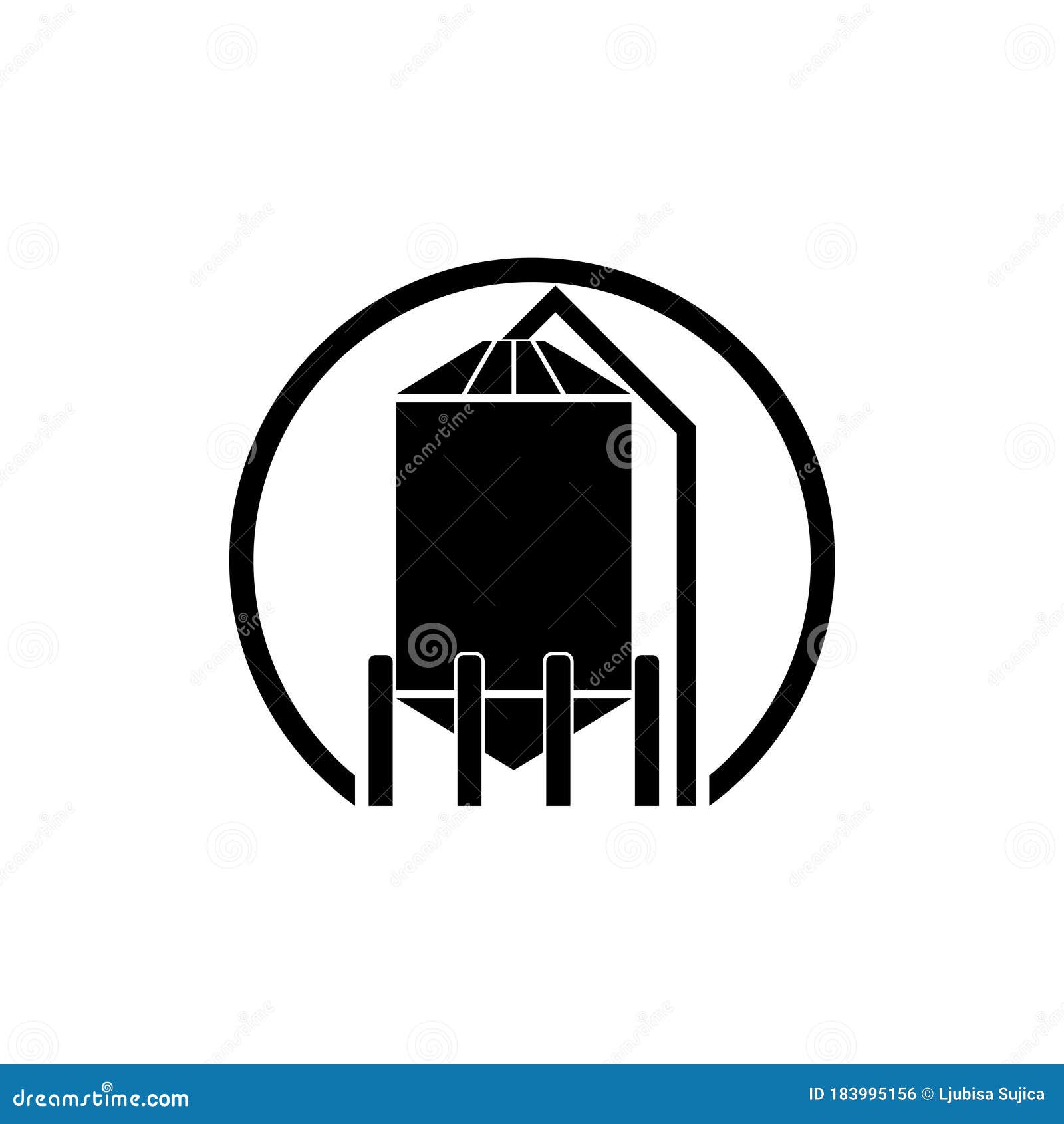 Silo Icon Isolated on White Background Stock Vector - Illustration of ...