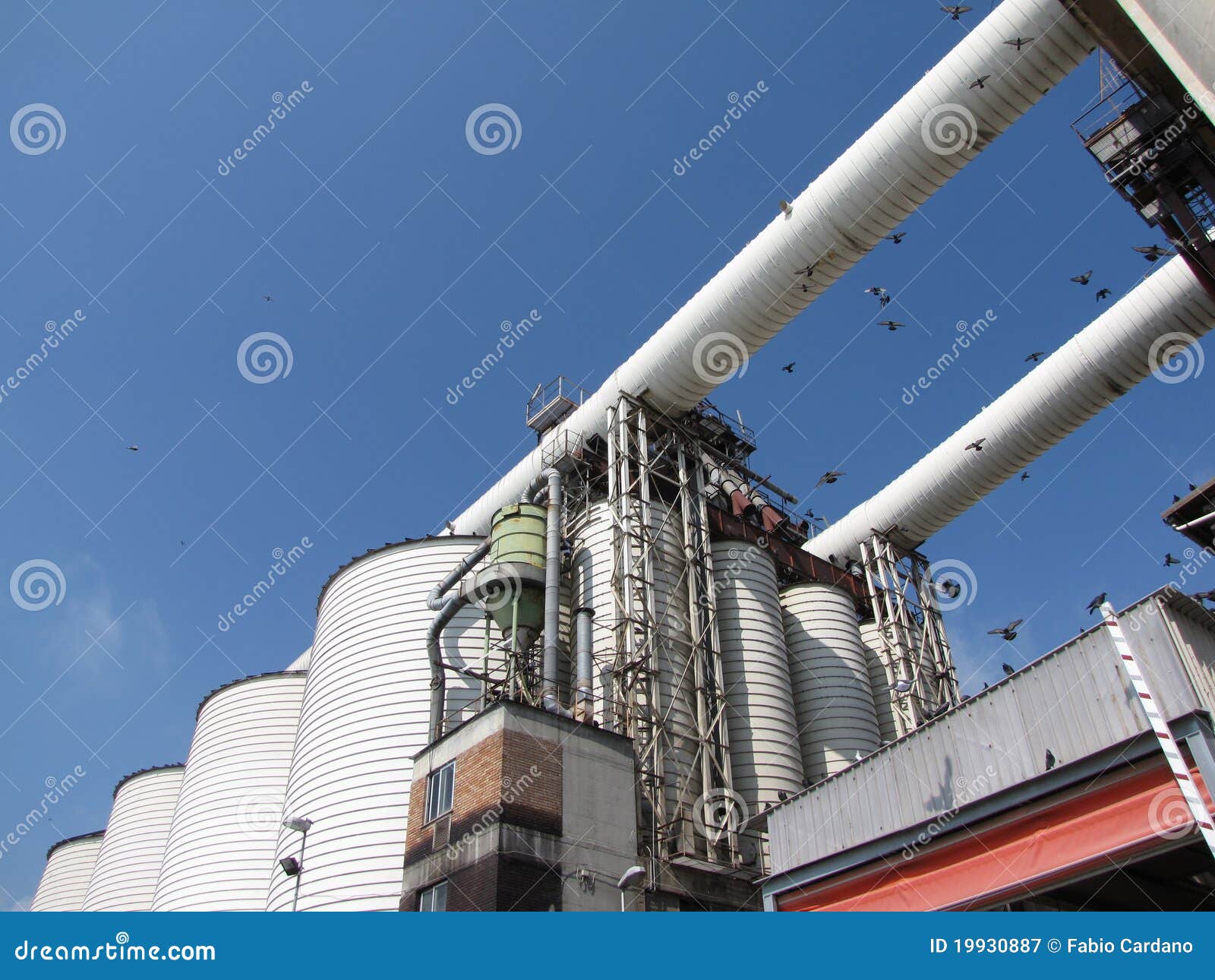 Silo and pipeline stock image. Image of pipe, grain, light - 19930887