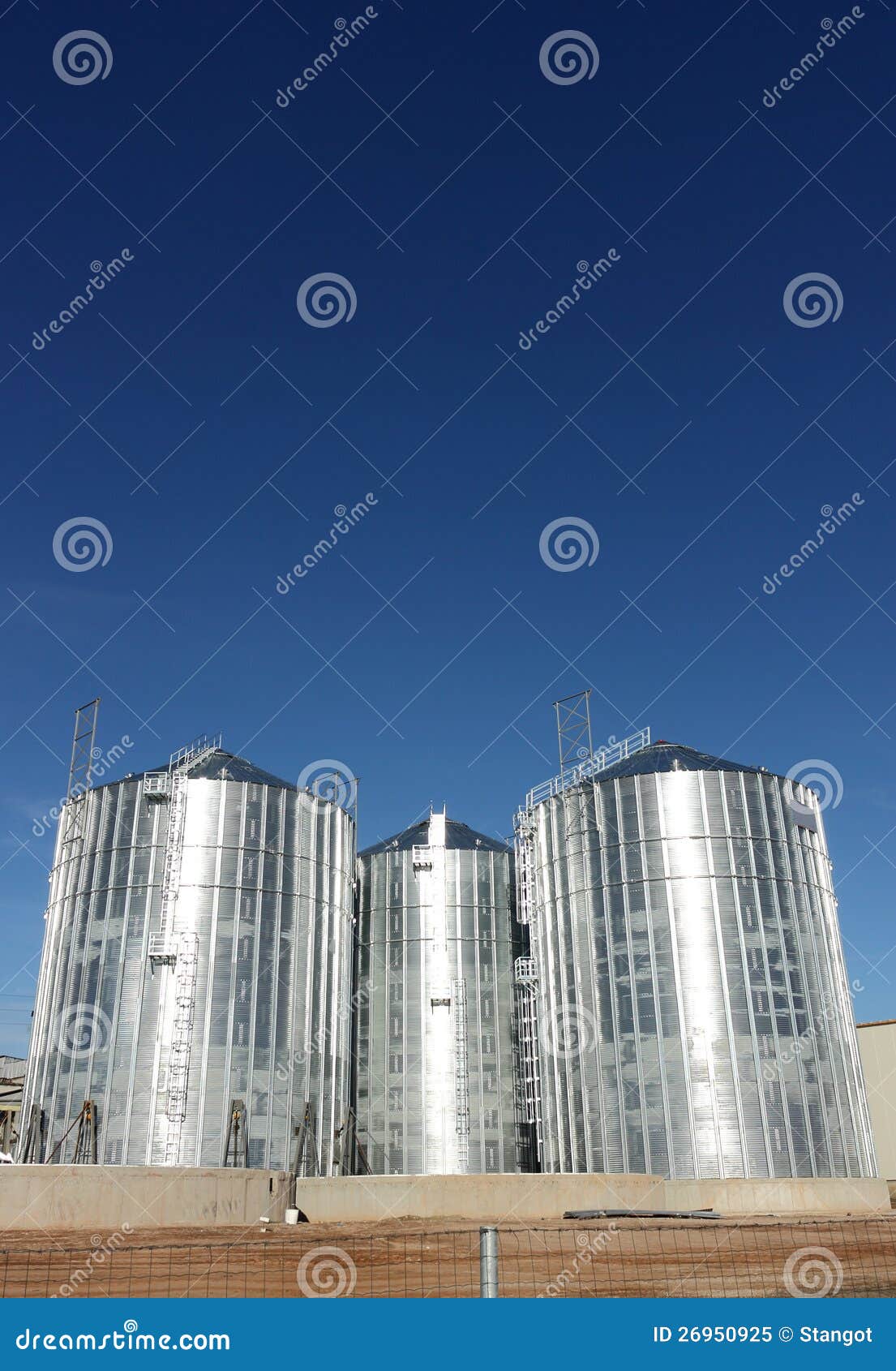 Silo on a sky background stock image. Image of manufacturing - 26950925