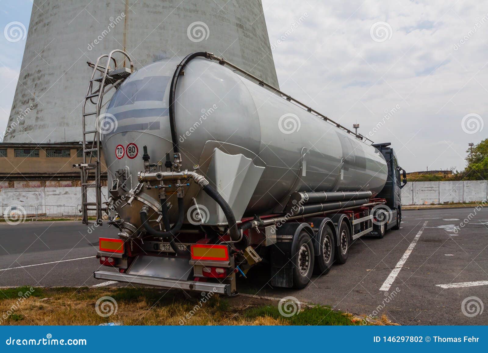 Silo truck waiting stock photo. Image of petroleum, architecture ...