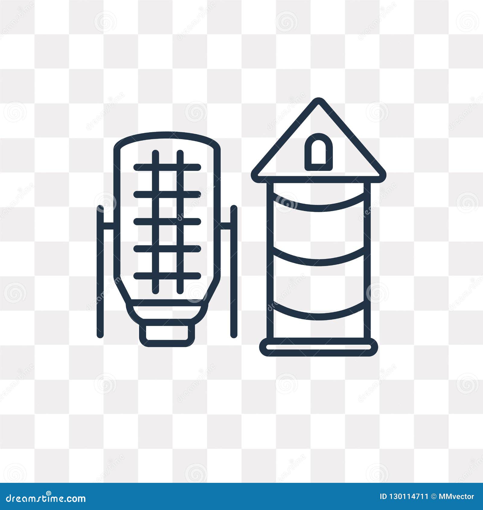 Silo Vector Icon Isolated On Transparent Background, Linear Silo ...
