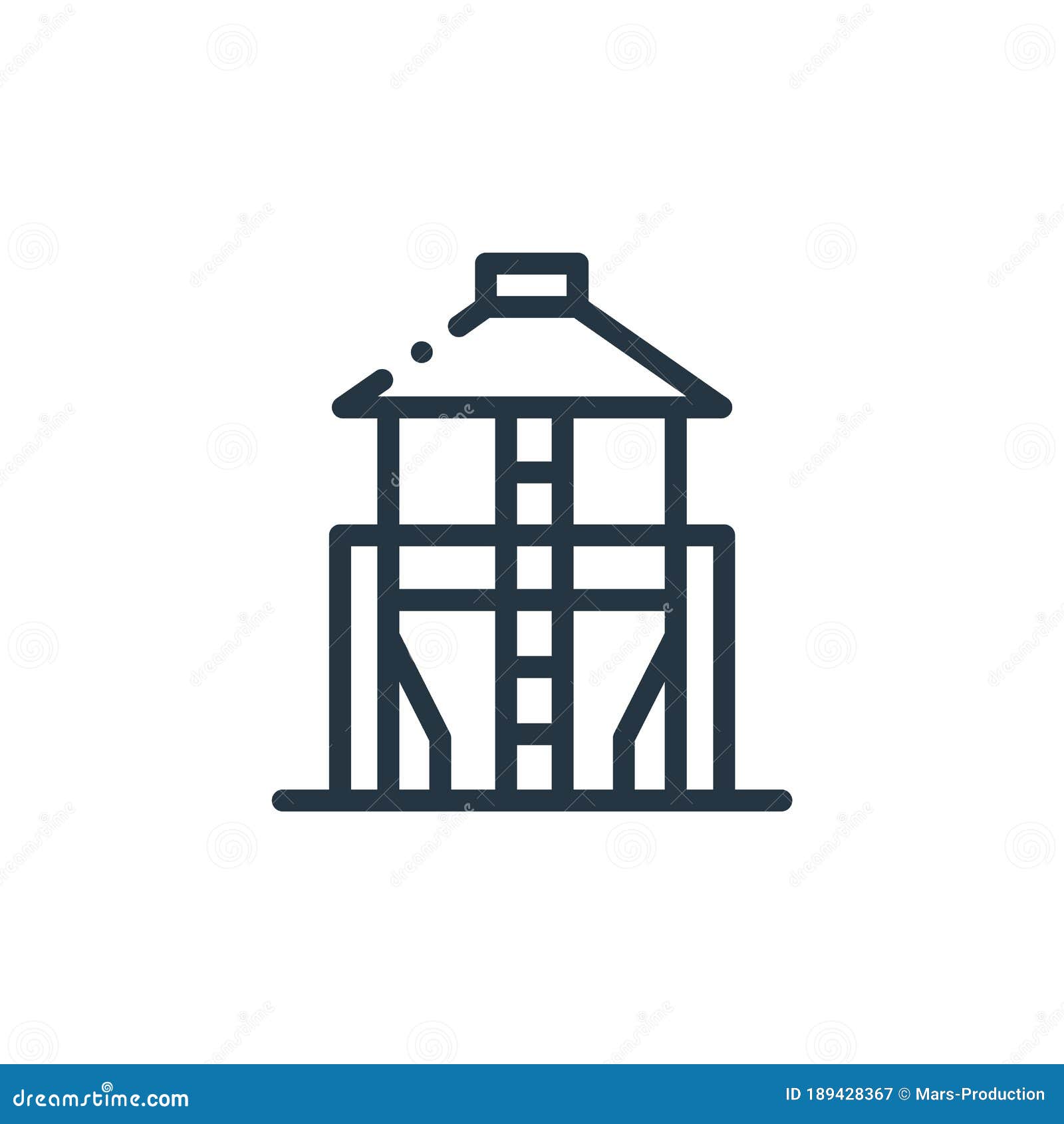 Silo Vector Icon Isolated On White Background. Outline, Thin Line Silo ...