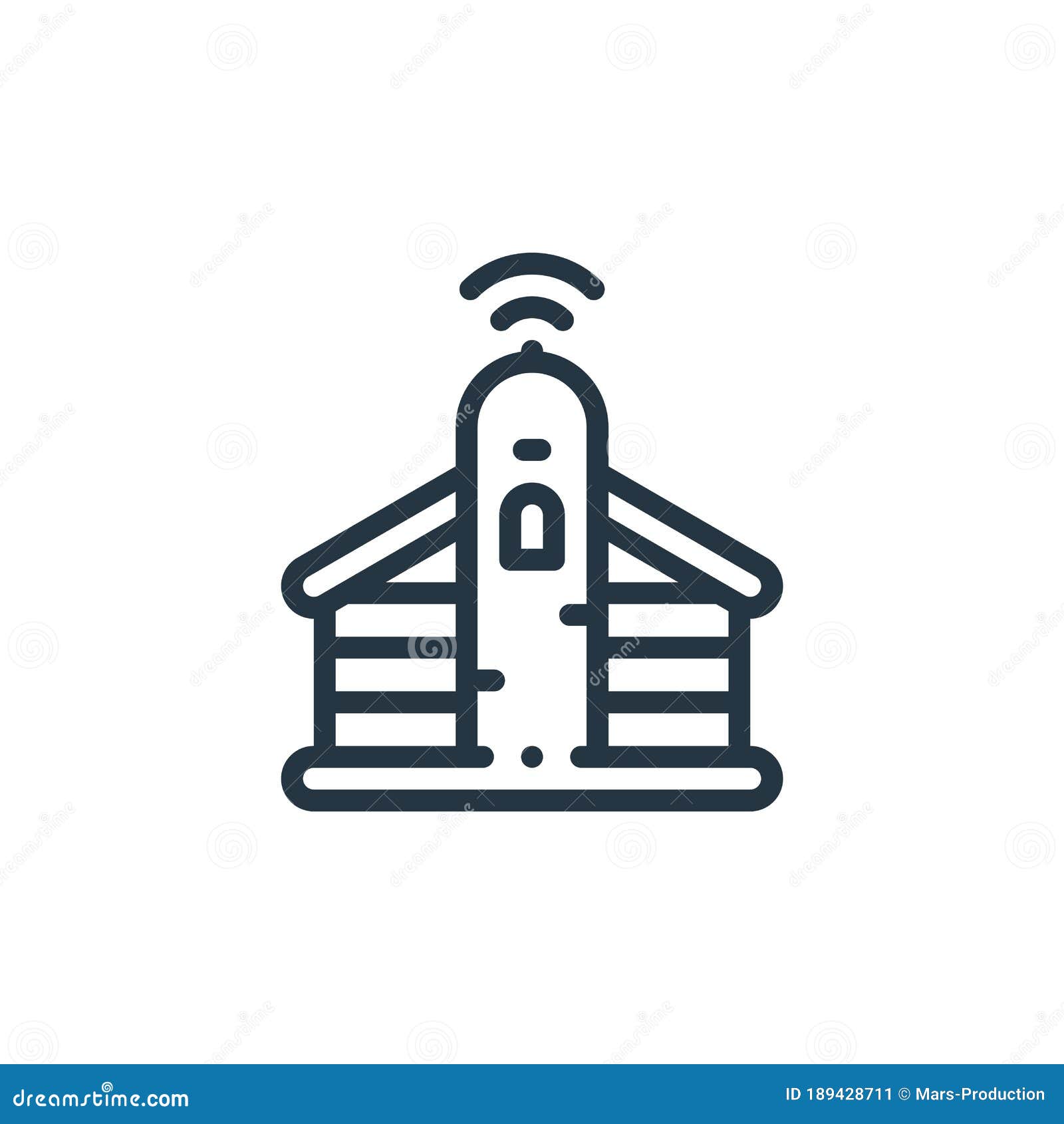 Silo Vector Icon Isolated On White Background. Outline, Thin Line Silo ...