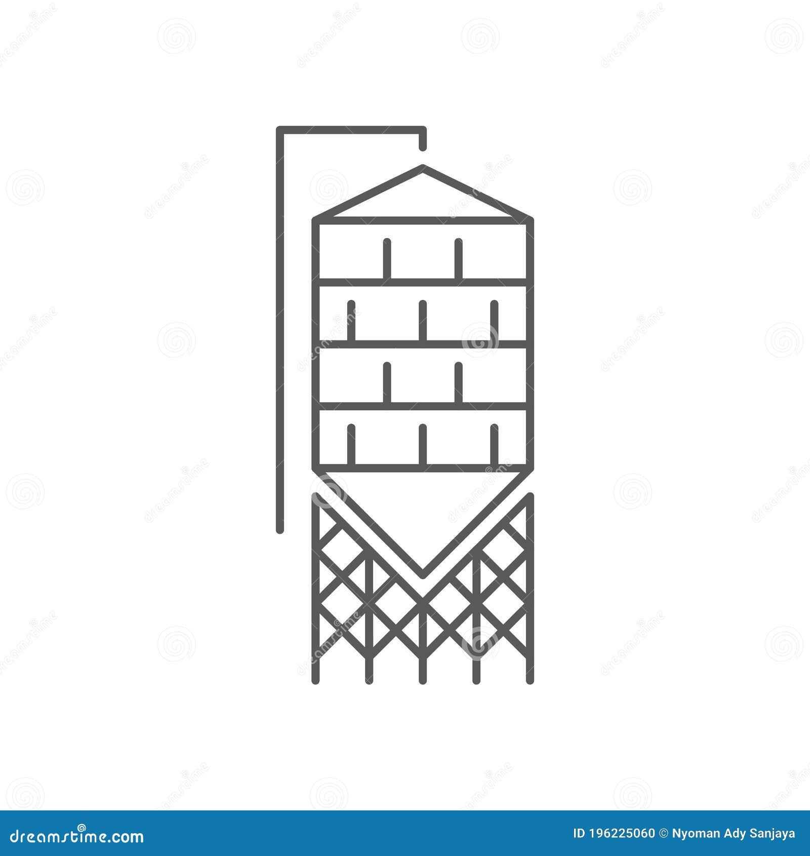Silo Vector Icon Symbol Storage Isolated on White Background Stock ...