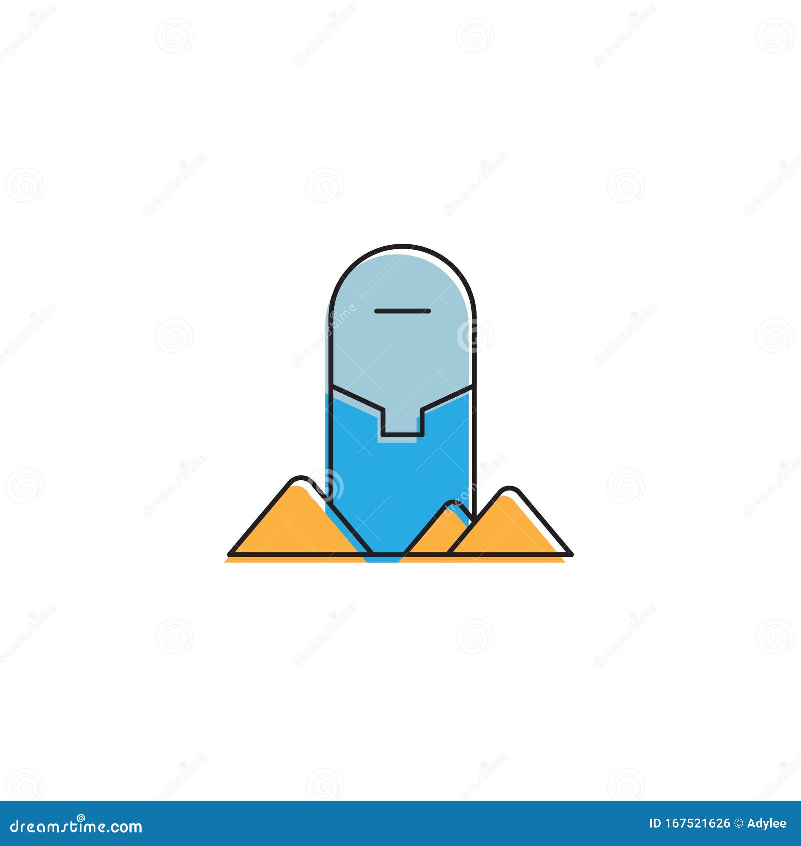 Silo Vector Icon Symbol Storage Isolated on White Background Stock ...