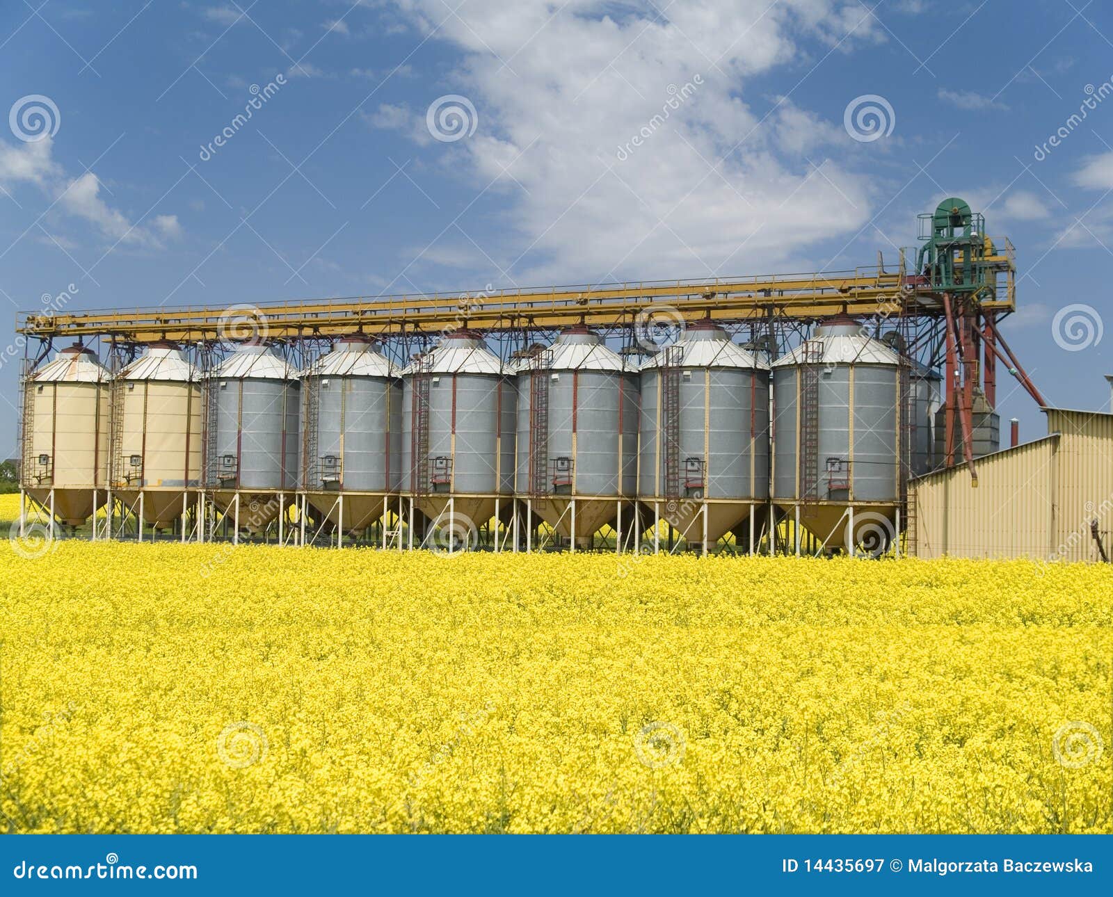Silos stock image. Image of structure, elevator, silo - 14435697