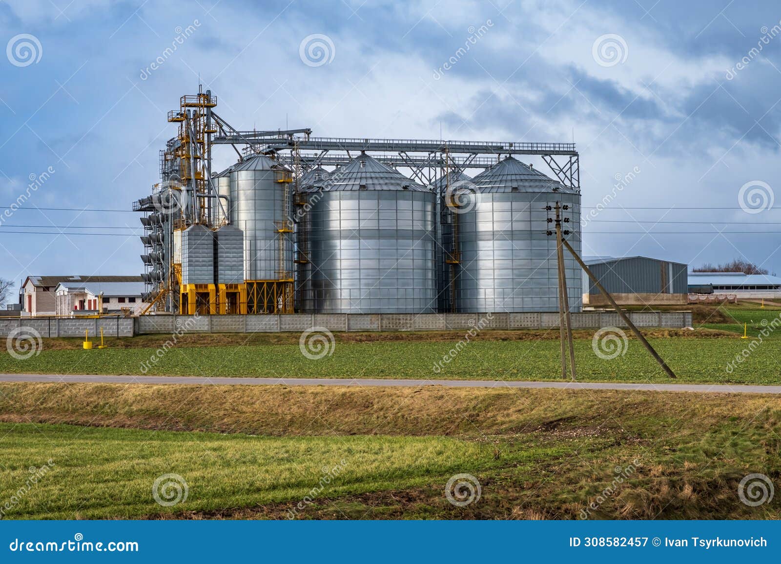 Silos on Agro-industrial Complex with Seed Cleaning and Drying Line for ...