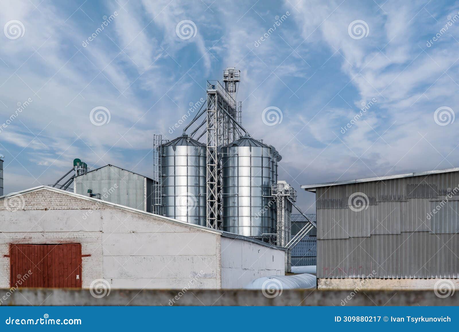 Silos on Agro-industrial Complex with Seed Cleaning and Drying Line for ...