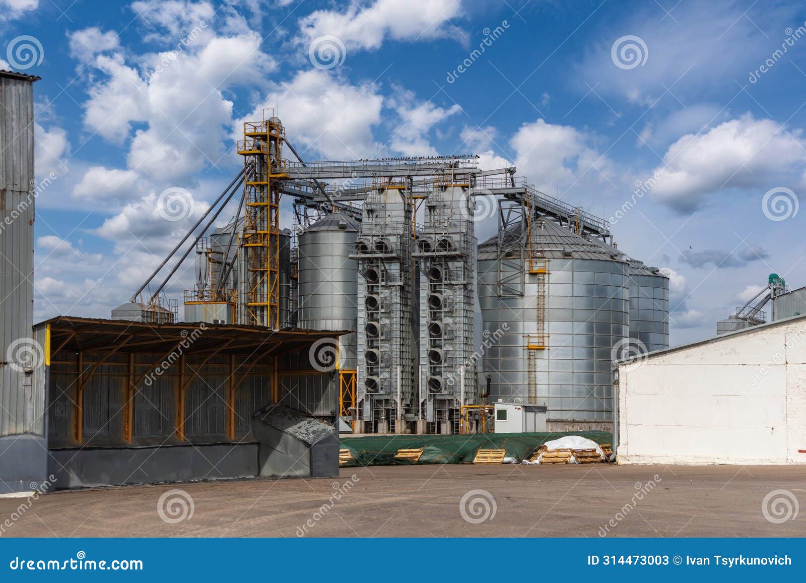 Silos on Agro-industrial Complex with Seed Cleaning and Drying Line for ...