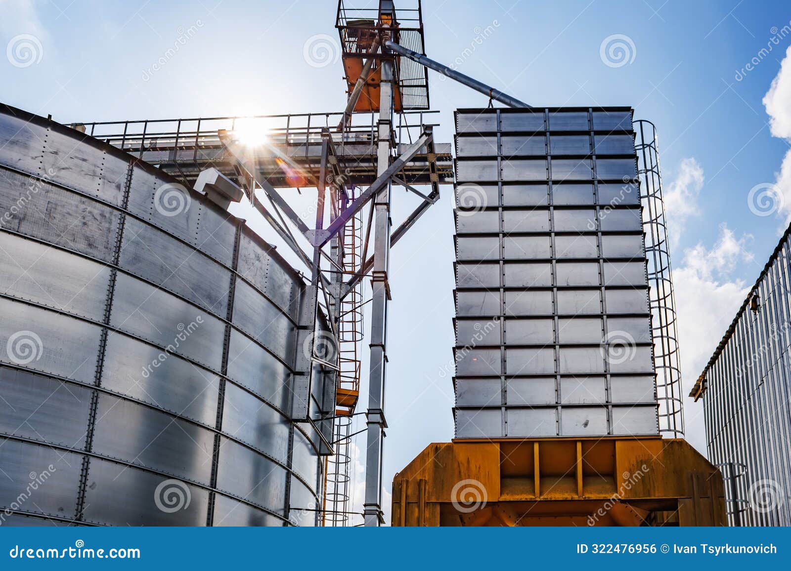 Silos on Agro-industrial Complex with Seed Cleaning and Drying Line for ...