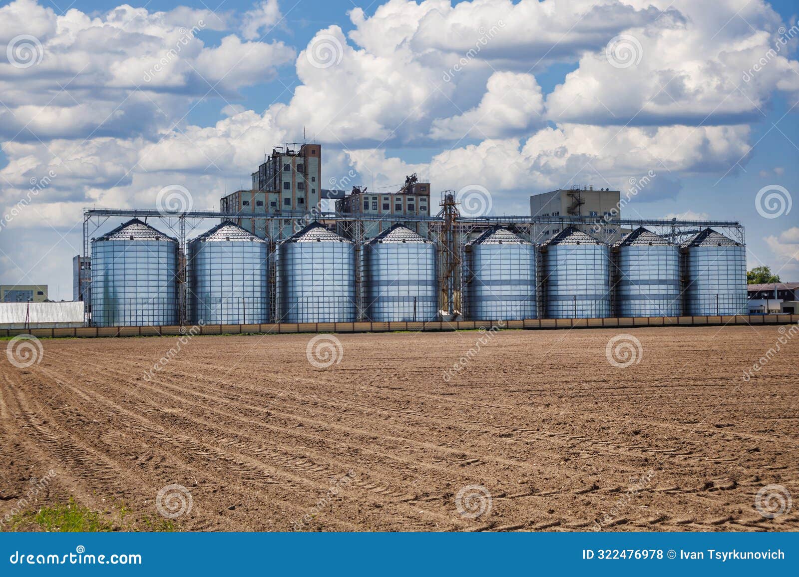 Silos on Agro-industrial Complex with Seed Cleaning and Drying Line for ...