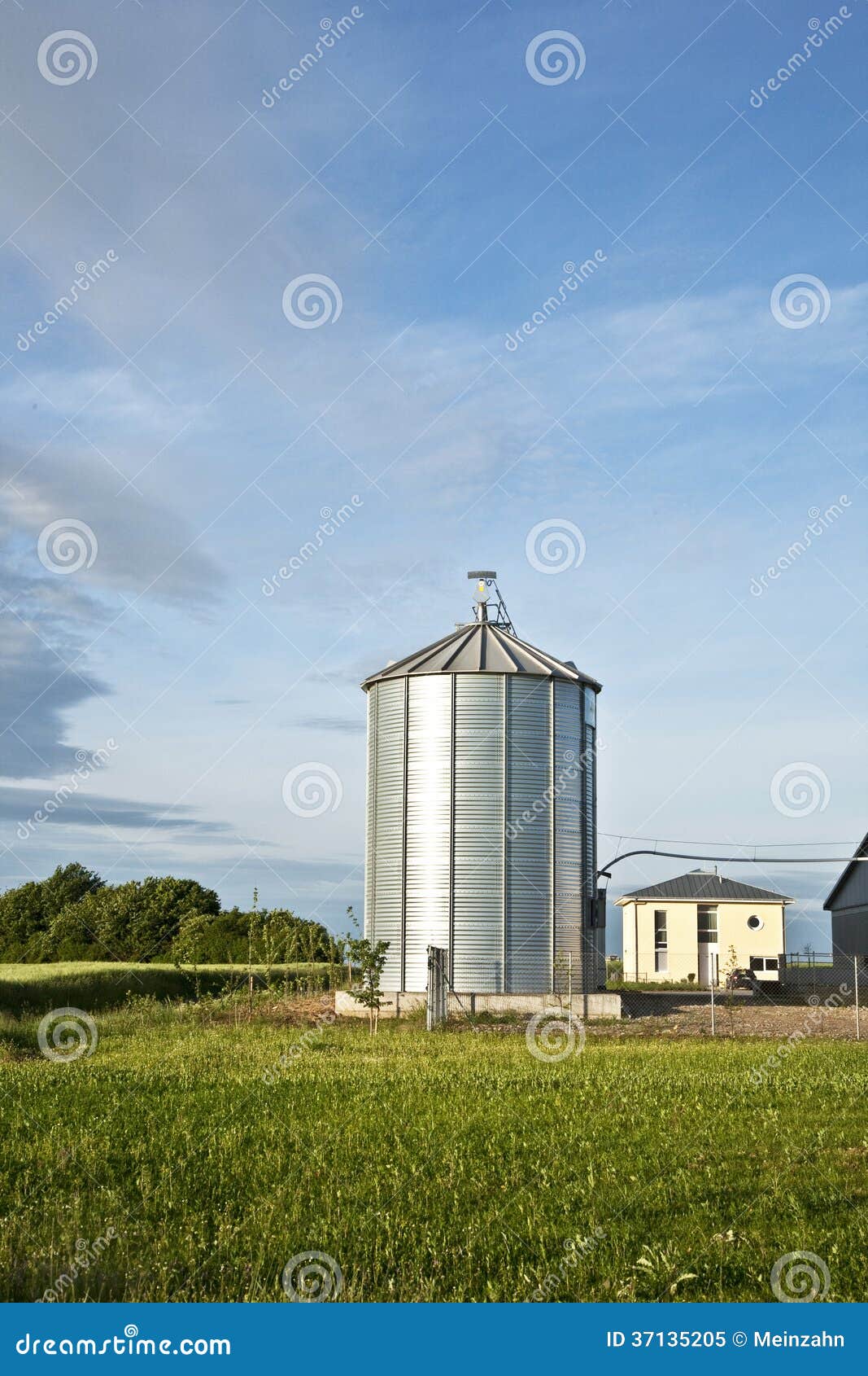 Silos in Beautiful Landscape Stock Image - Image of silo, horizon: 37135205