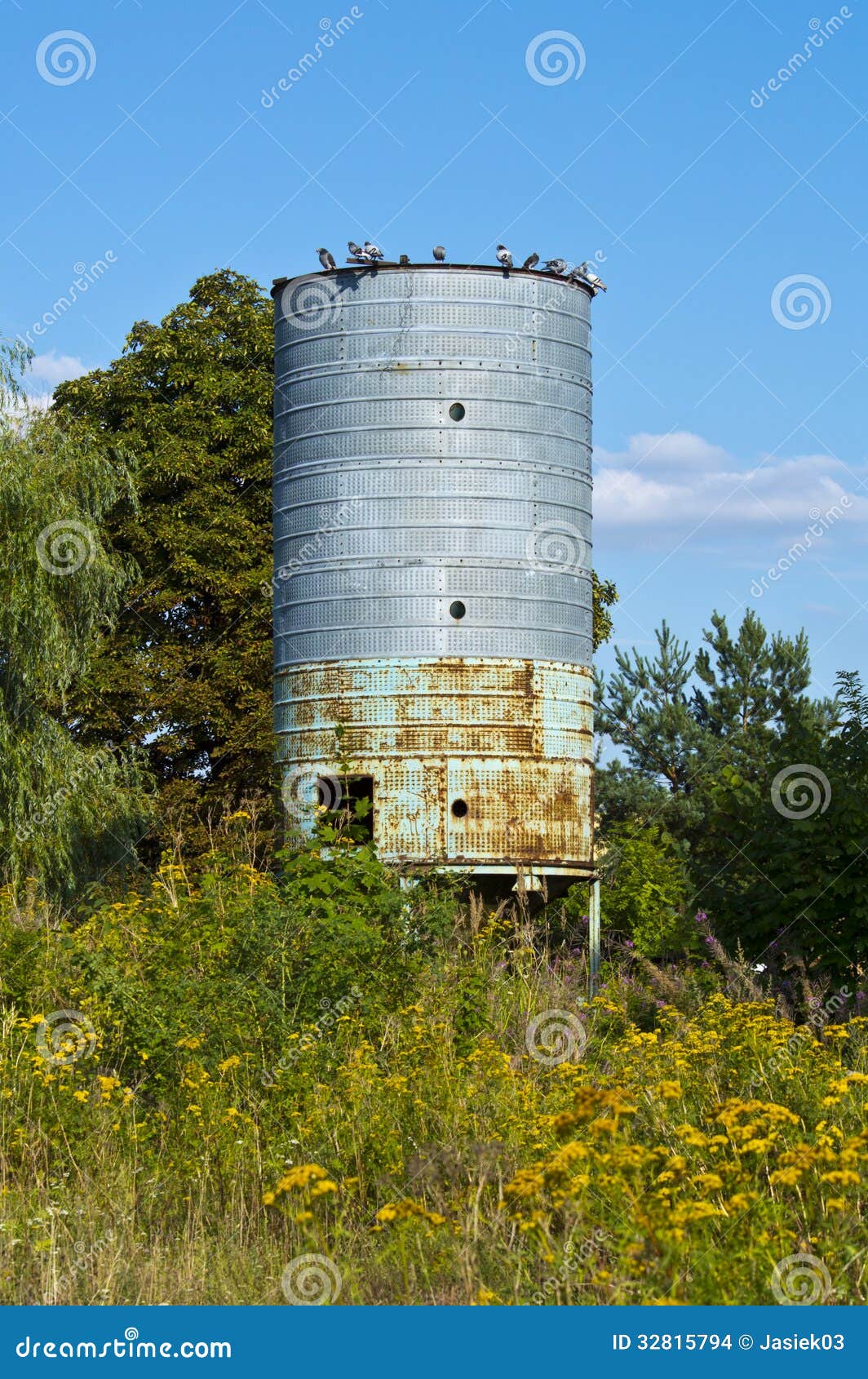 Silos for grain tank stock photo. Image of summer, container - 32815794