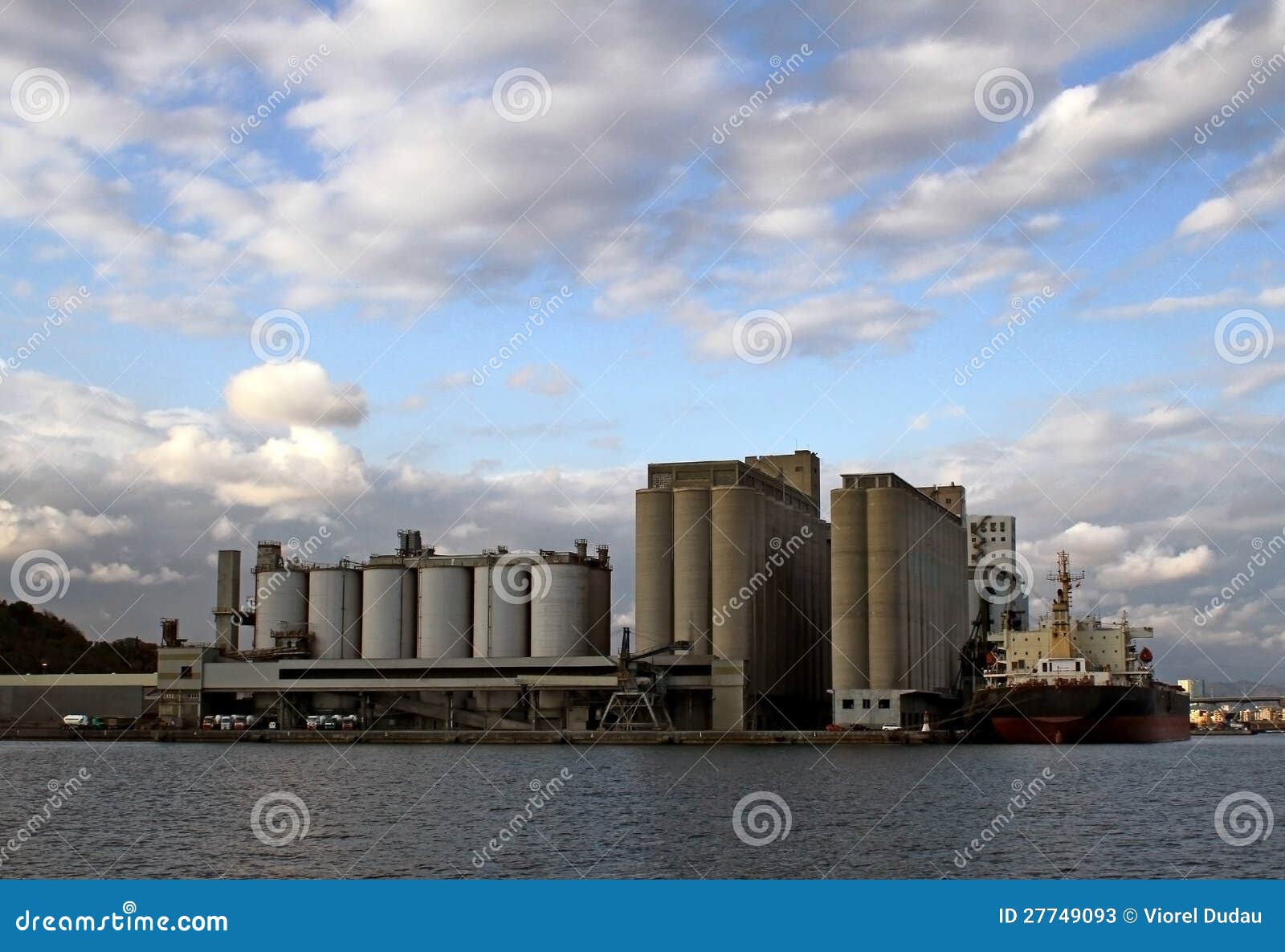 Silos in Port Near the Water Stock Image - Image of silo, port: 27749093