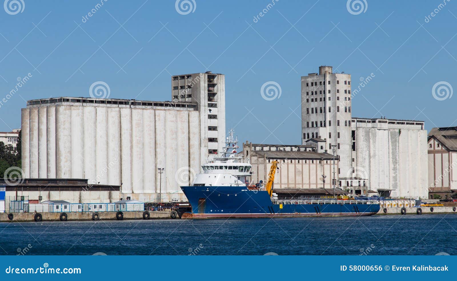 Silos stock photo. Image of trade, ship, nautical, commercial - 58000656
