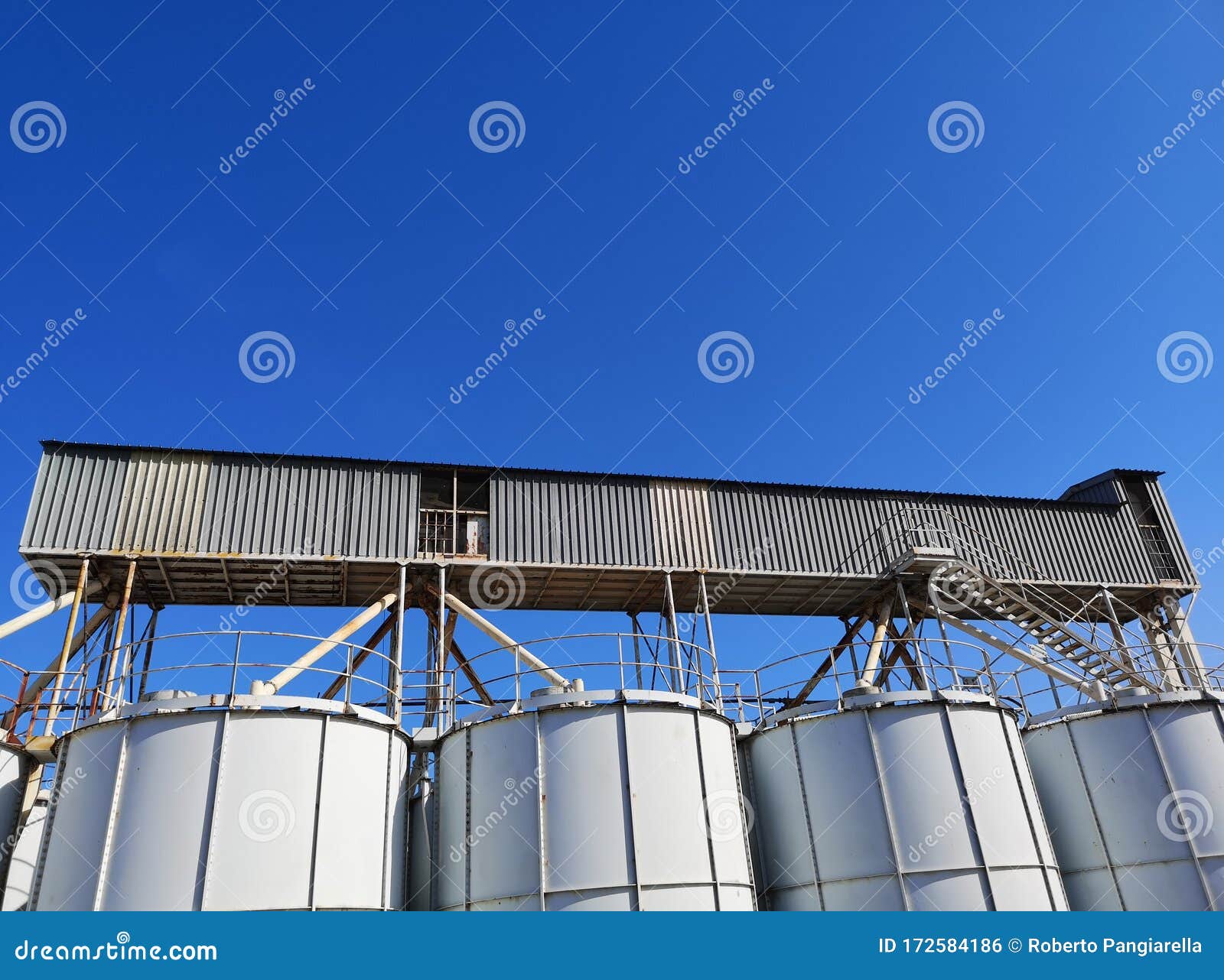 Silos for Storage of Building Materials Stock Photo - Image of business ...