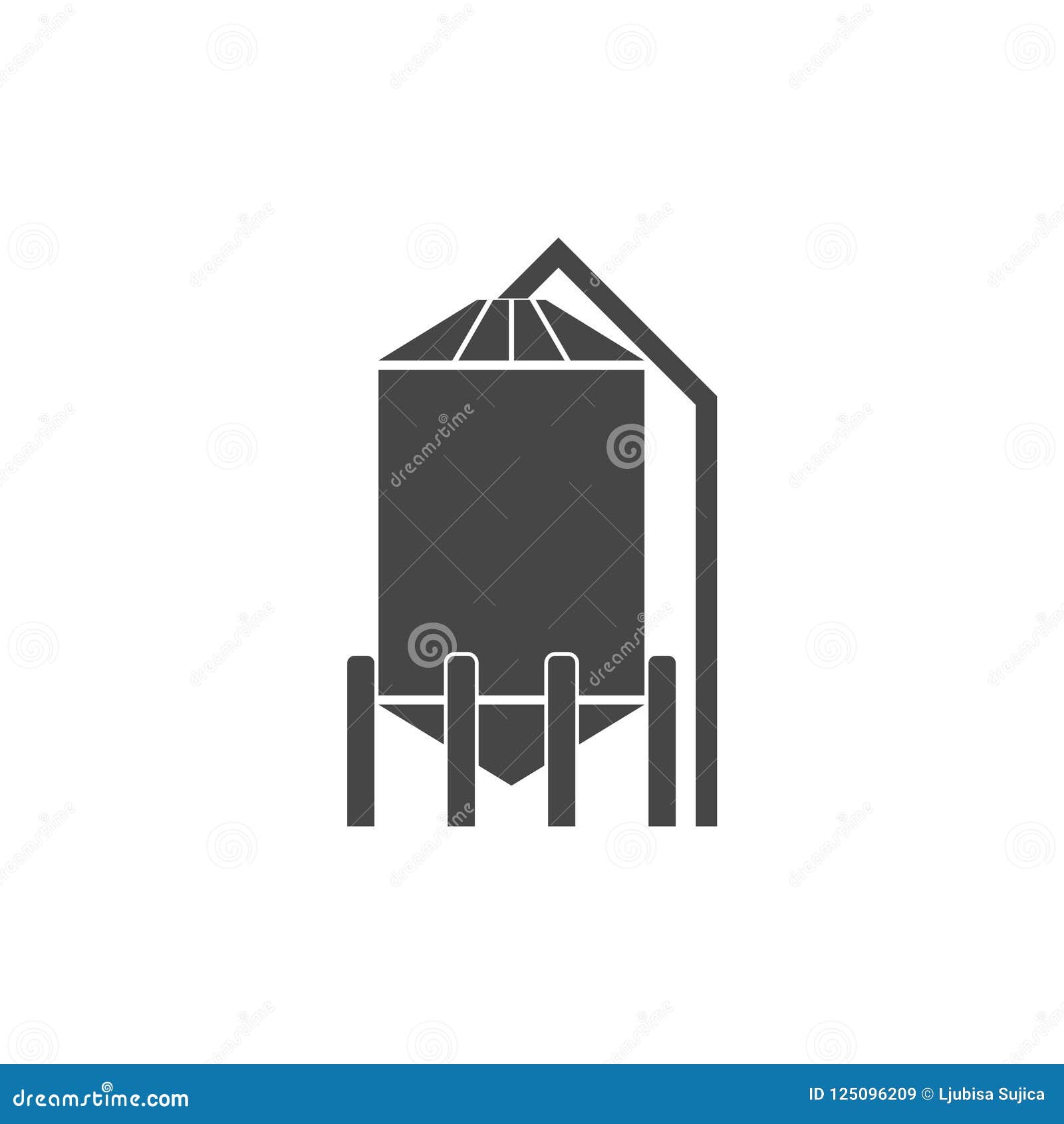 Silos storage icon stock vector. Illustration of commodity - 125096209