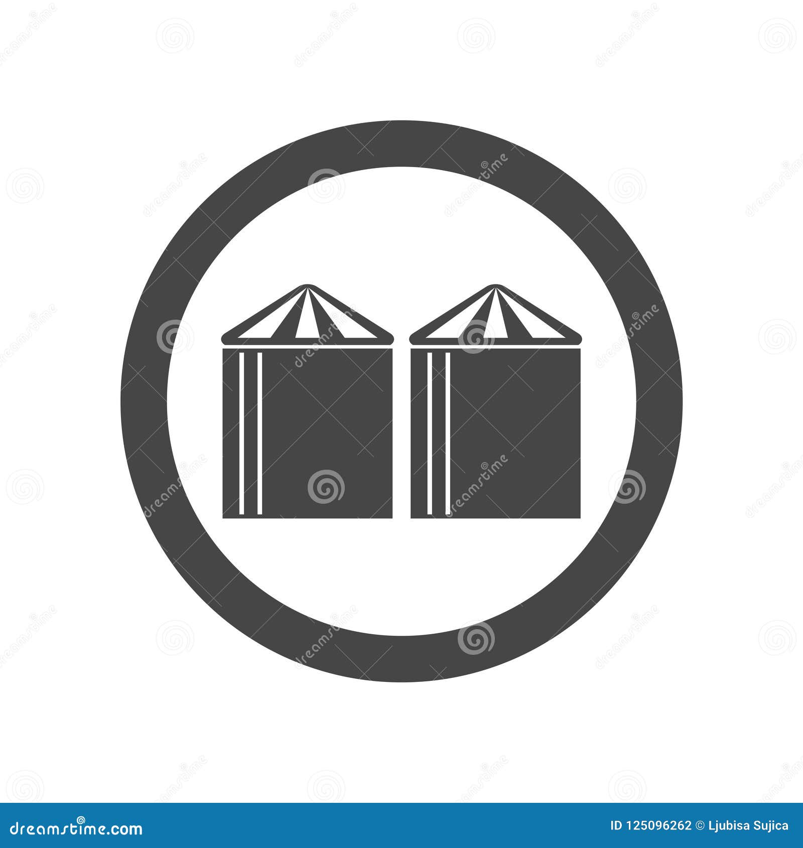 Silos Storage Icon, Silo Icon From Agriculture Royalty-Free Stock Photo ...