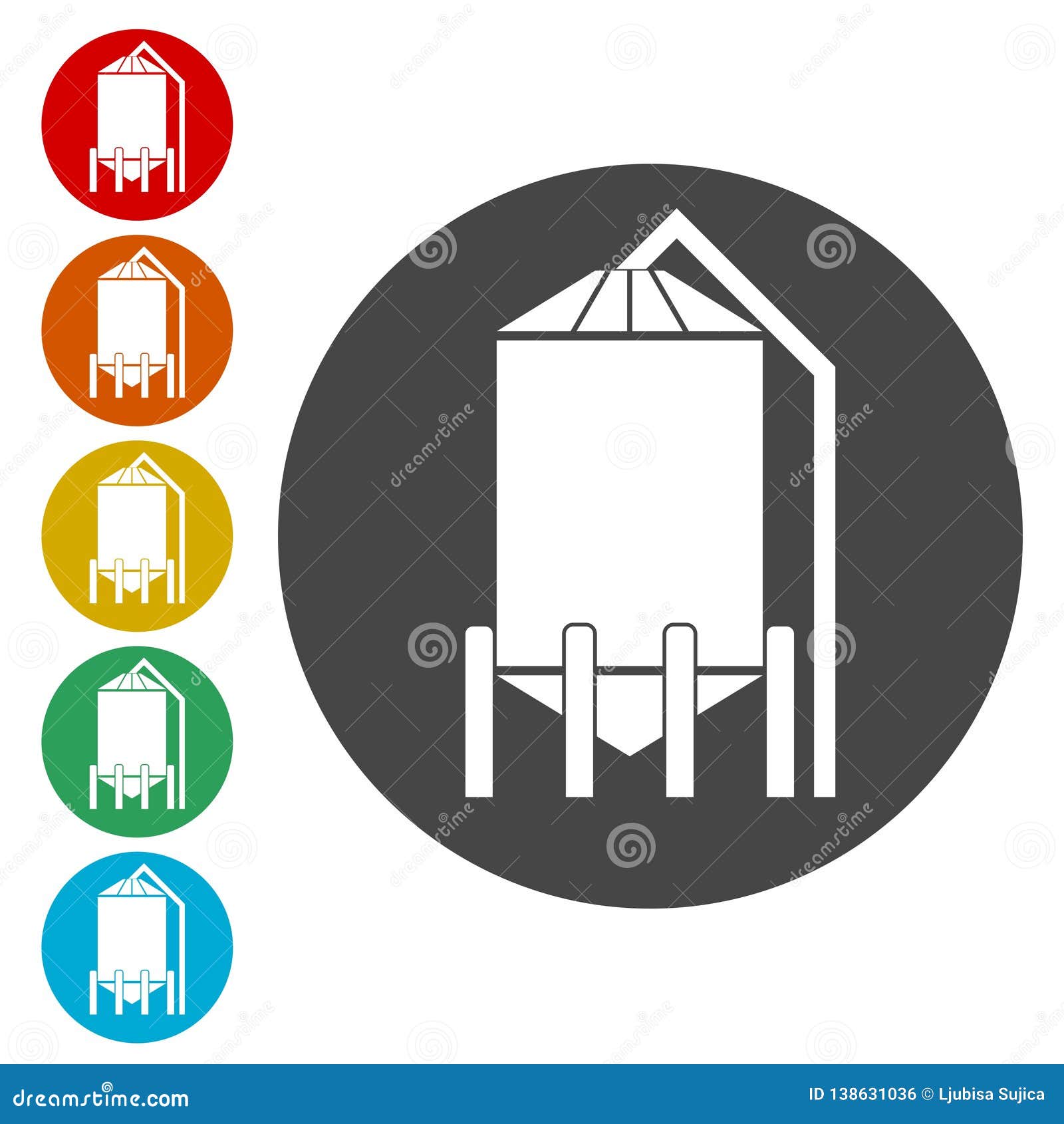 Silos Storage Icon Or Logo Stock Photography | CartoonDealer.com #137817950