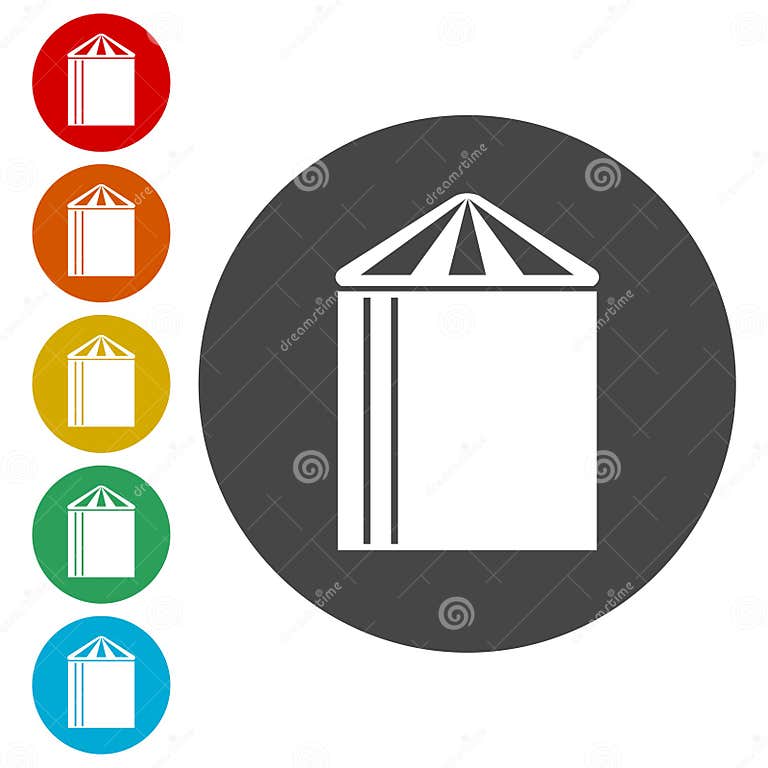 Silos storage icon stock vector. Illustration of sand - 138631050