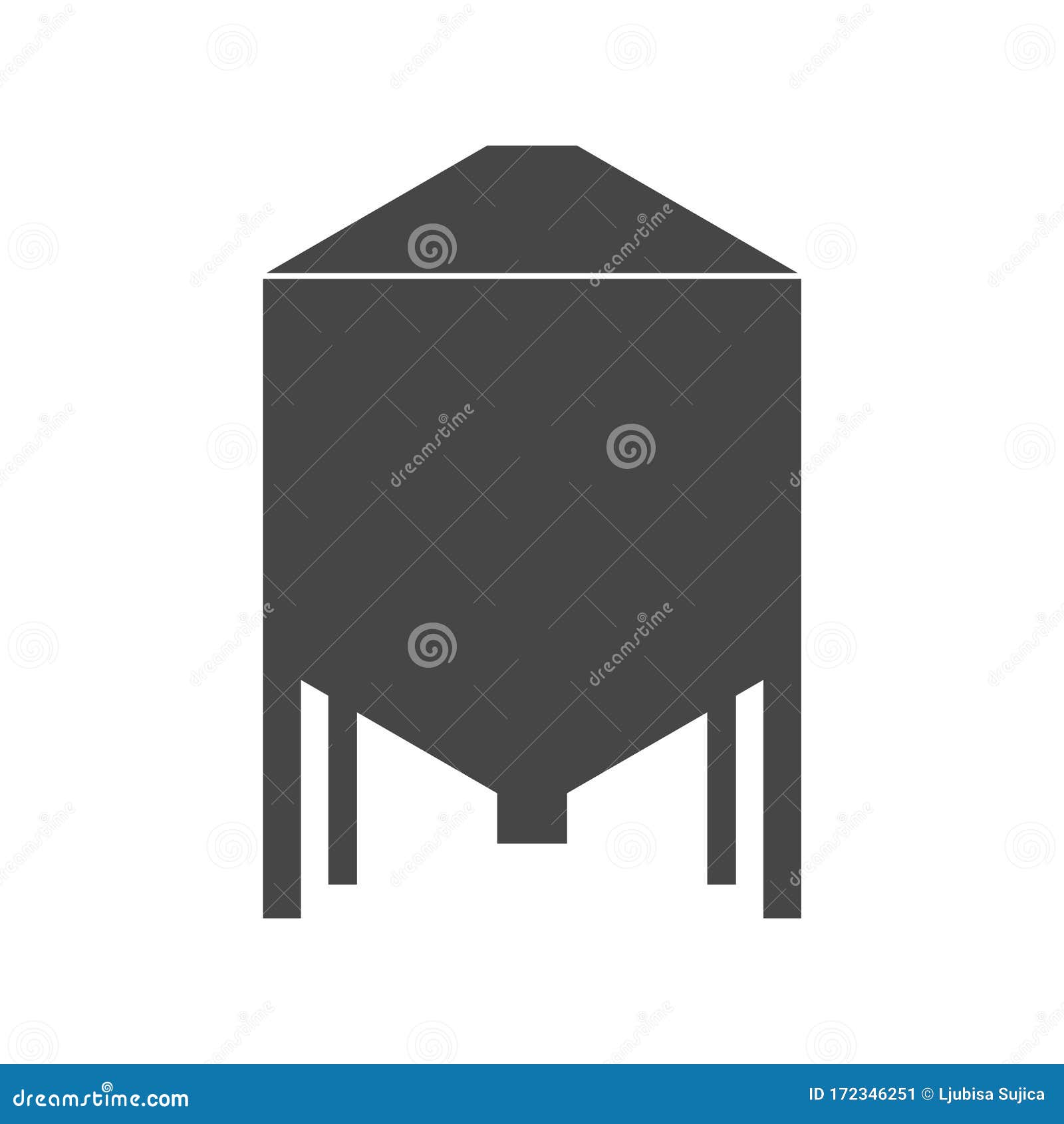 Silos storage icon stock vector. Illustration of agribusiness - 172346251