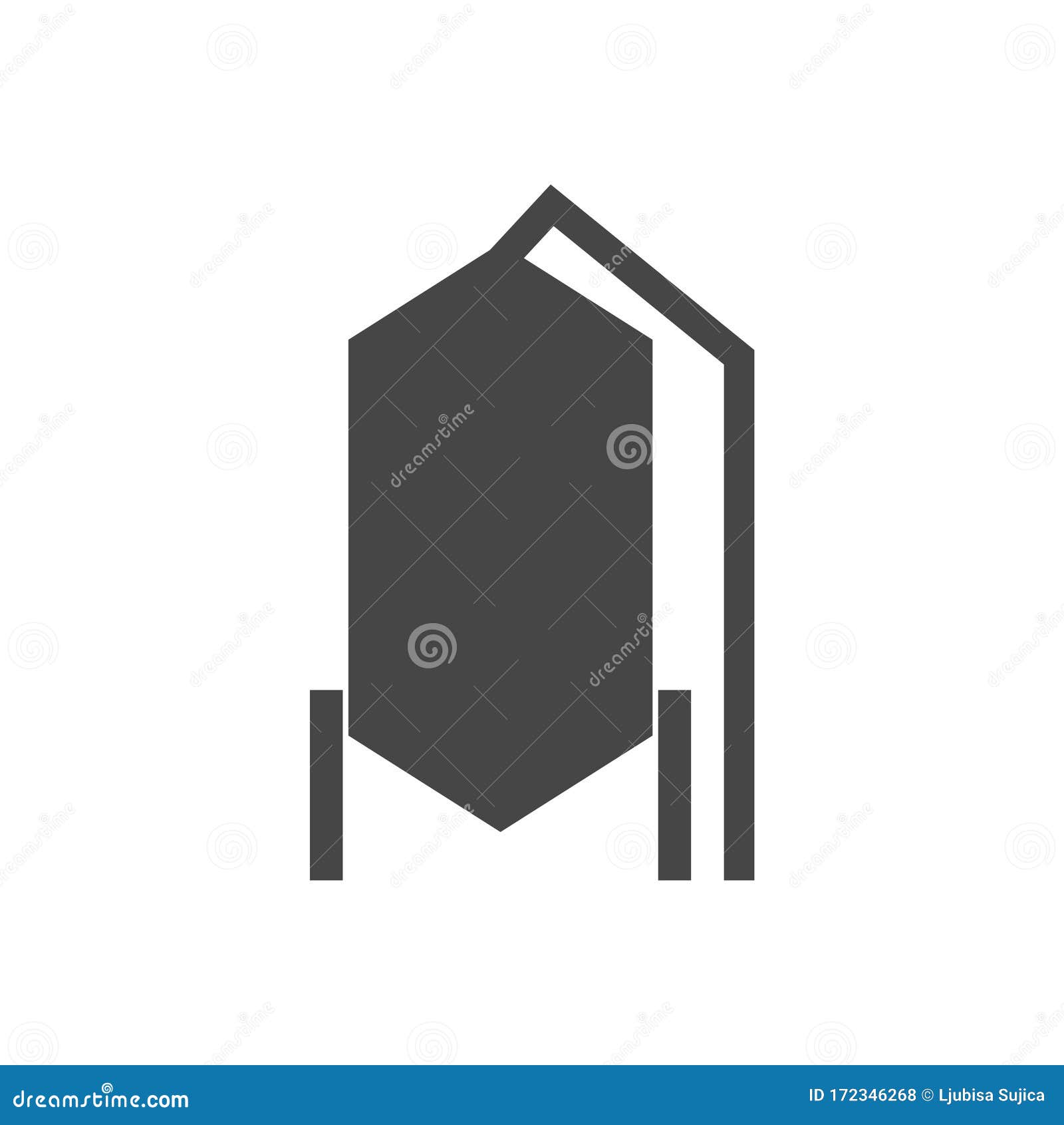 Silos storage icon stock vector. Illustration of container - 172346268