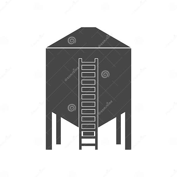 Silos storage icon stock illustration. Illustration of color - 172346697