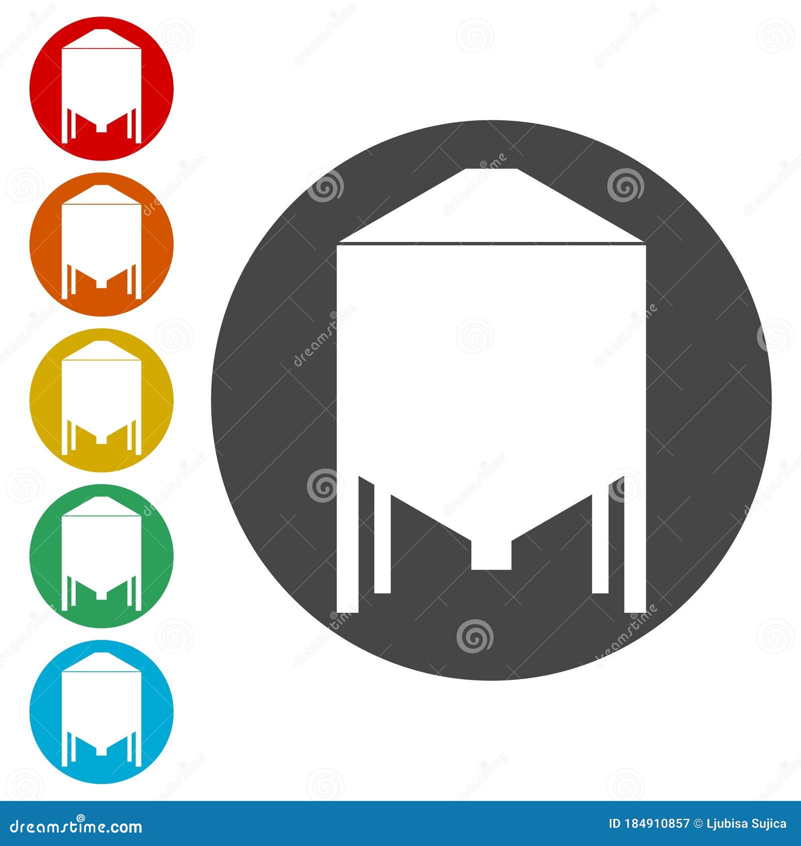 Silos Storage Icon Vector Illustration | CartoonDealer.com #125096254