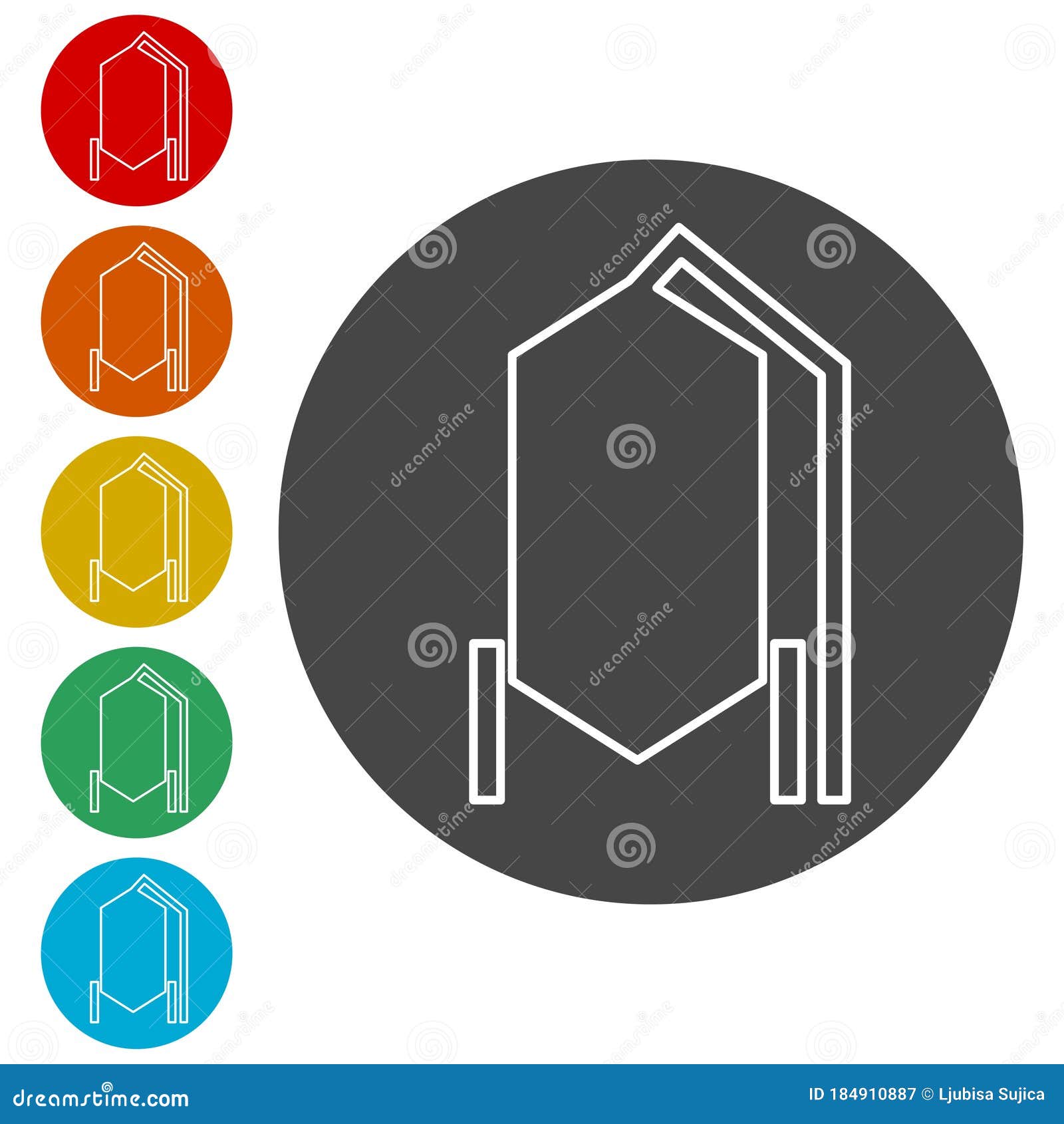 Silos storage icon stock vector. Illustration of business - 184910887