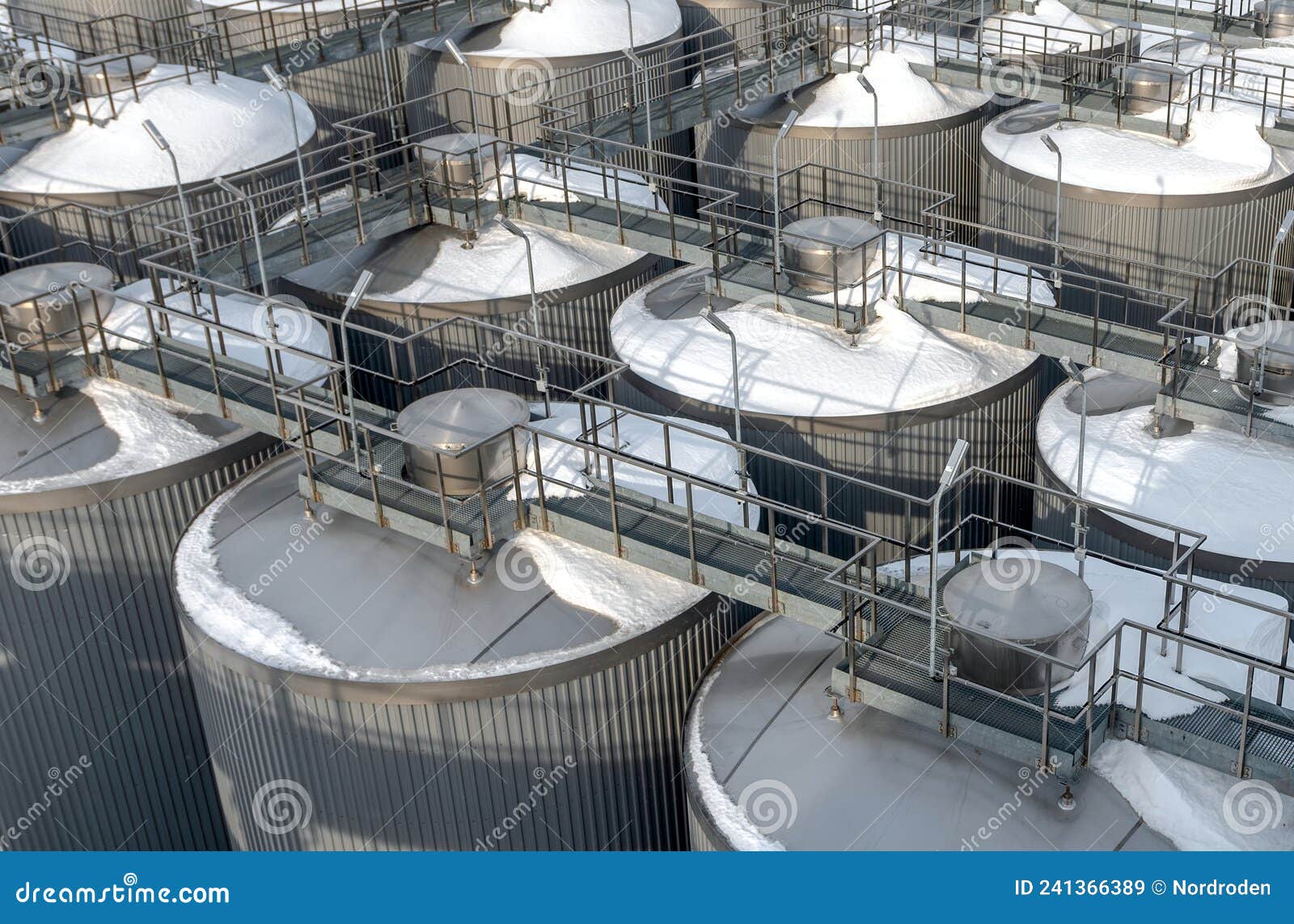Silos for Storing Wheat and Other Grain Crops. Stock Image - Image of ...
