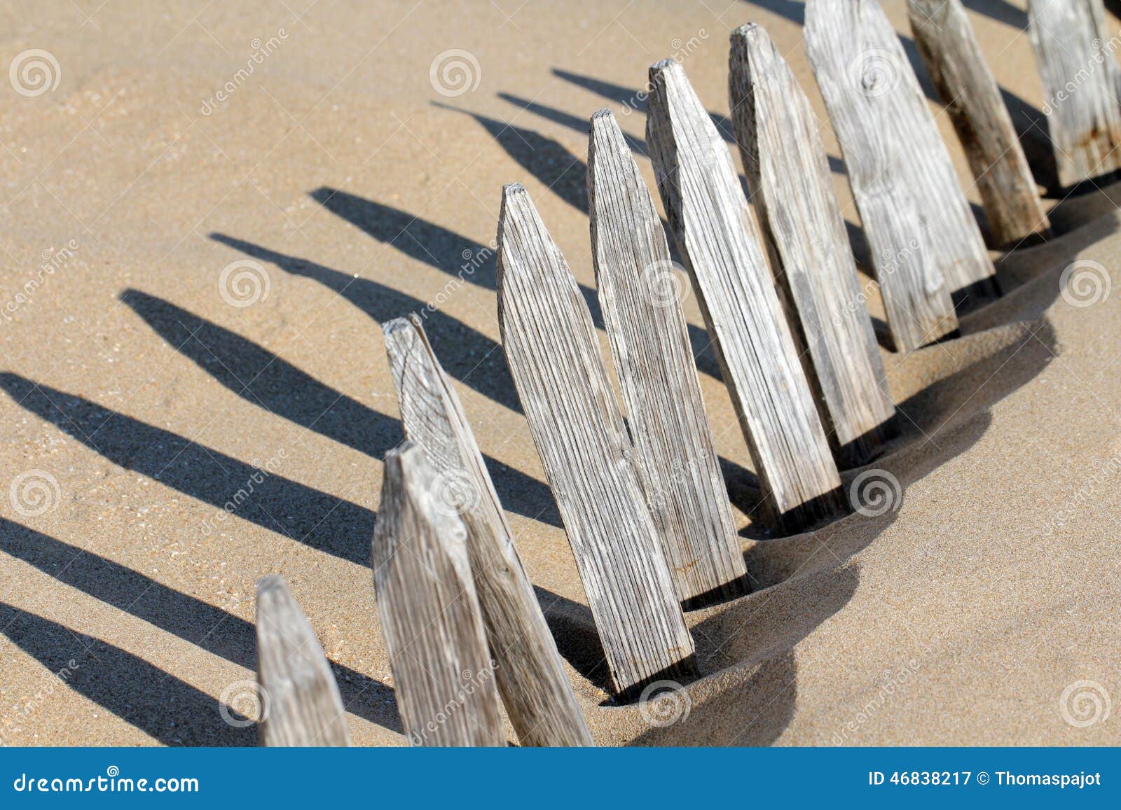 Silted barrier stock image. Image of stakes, fence, dune - 46838217