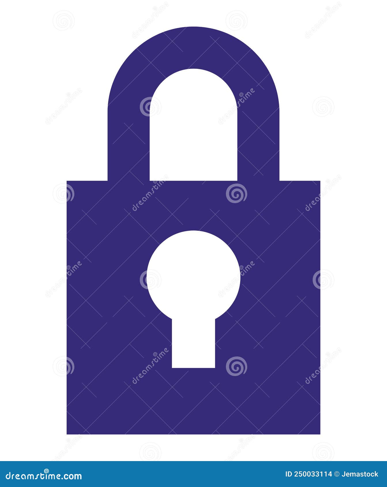 Silueta azul de candado ilustración del vector. Ilustración de ...